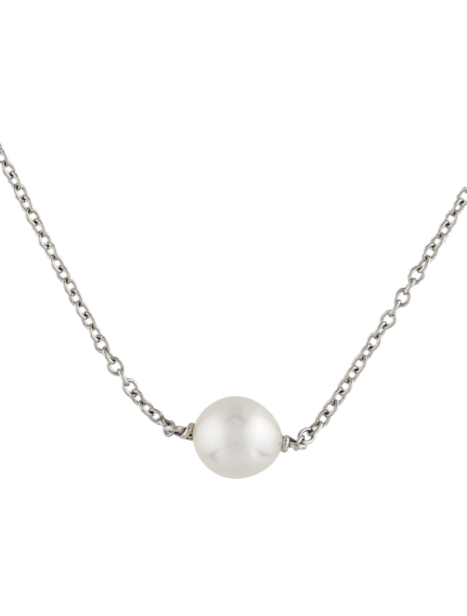 Tiffany & Co. Platinum Pearls by the Yard Station Necklace - 18K Yellow ...
