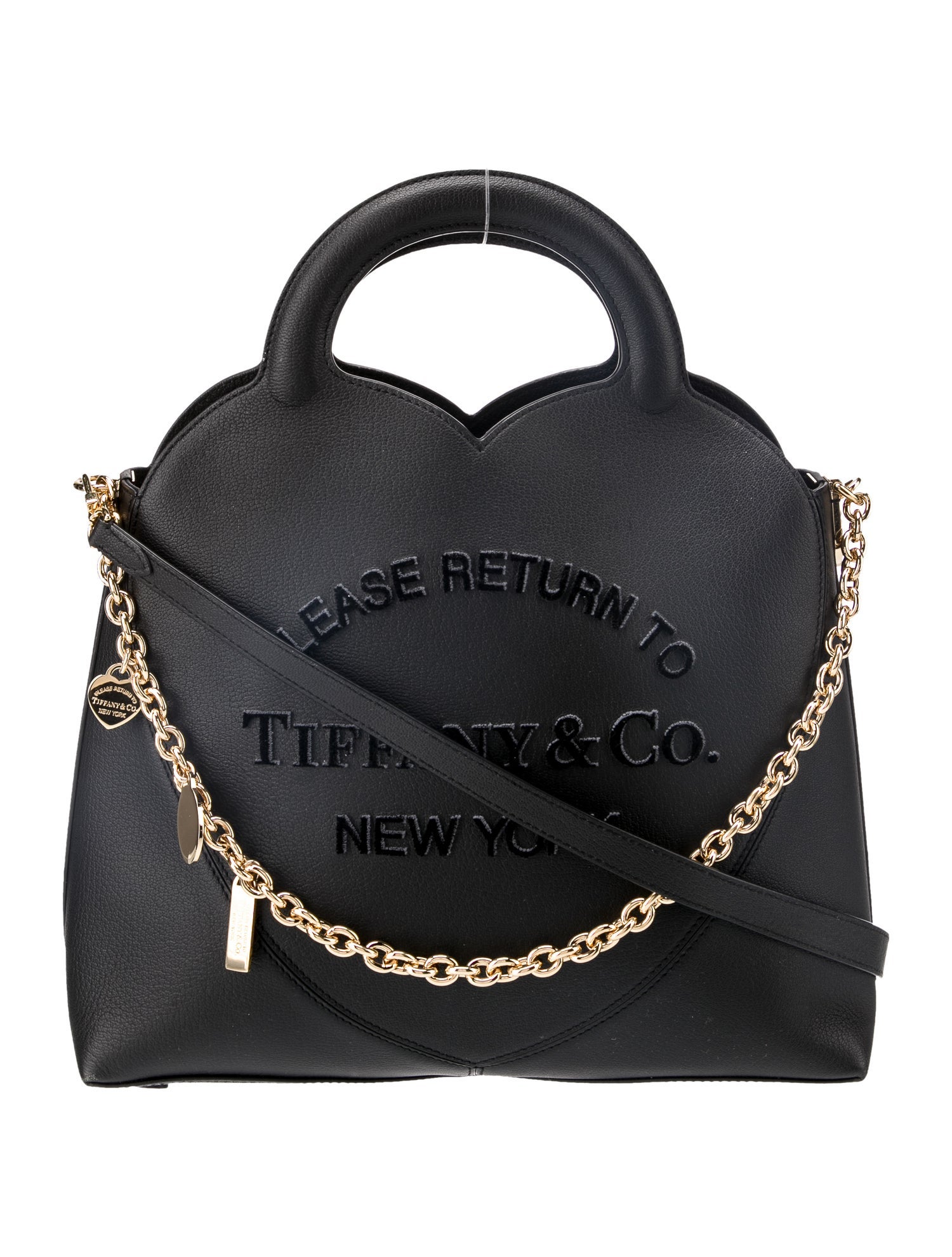 Tiffany & Co. Leather Top Handle Bag - Black Handle Bags, Handbags ...