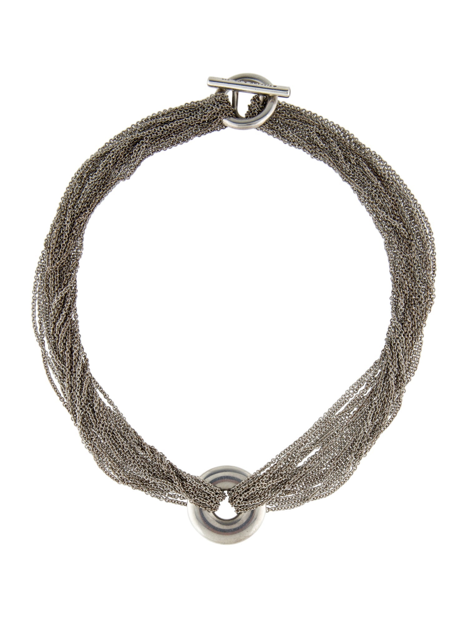 Tiffany & Co. Multistrand Circle Pendant Necklace - Sterling Silver ...