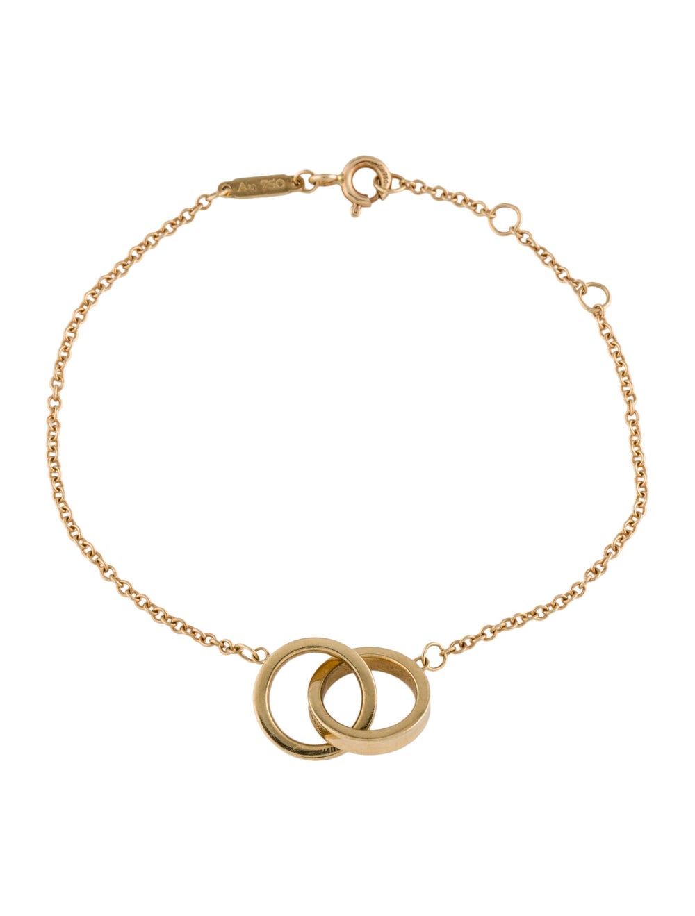 Tiffany & Co. 18K Interlocking Circles Chain Bracelet - 18K Yellow Gold Link, Bracelets ...