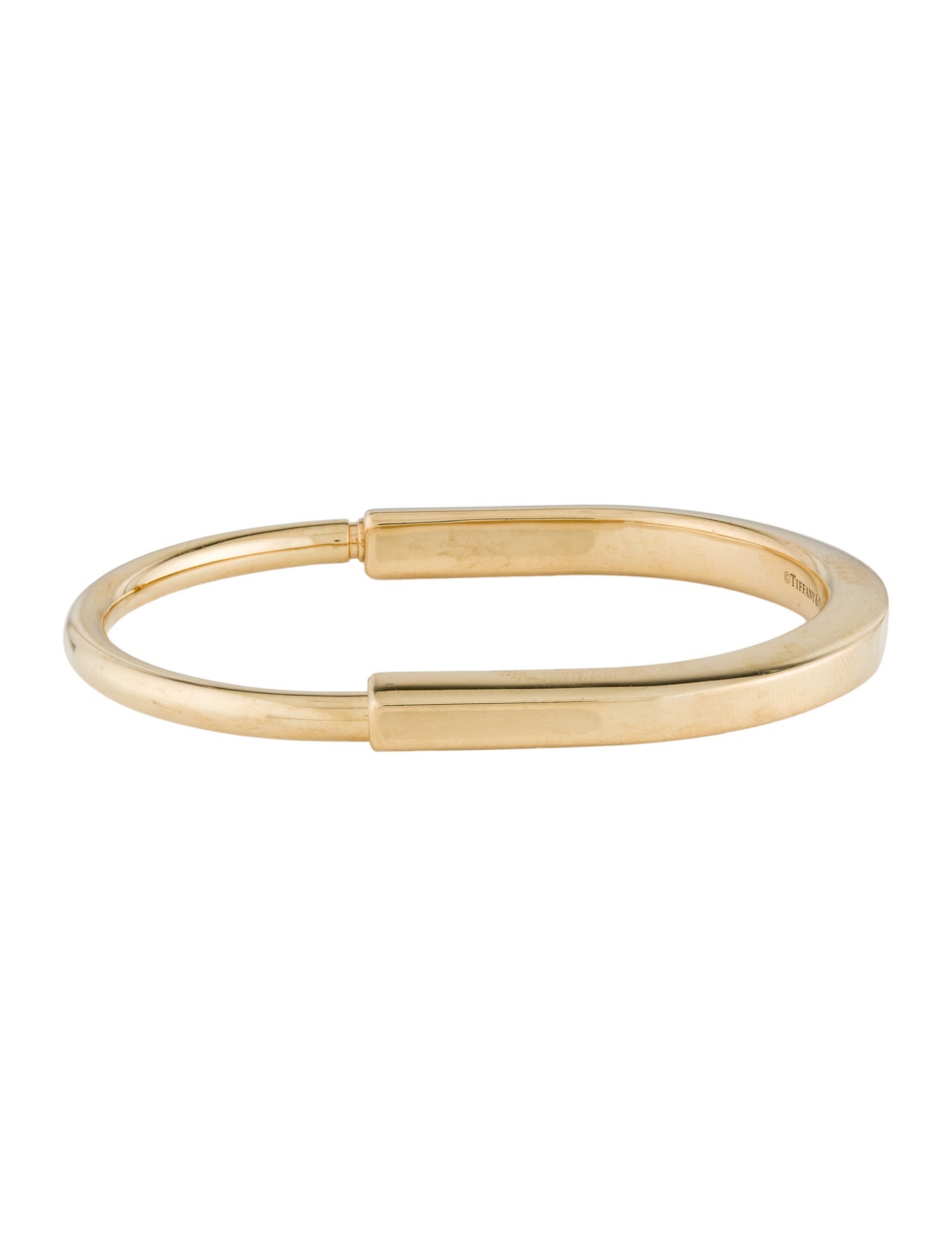 Tiffany & Co. Lock Bangle - 18K Yellow Gold Bangle, Bracelets ...