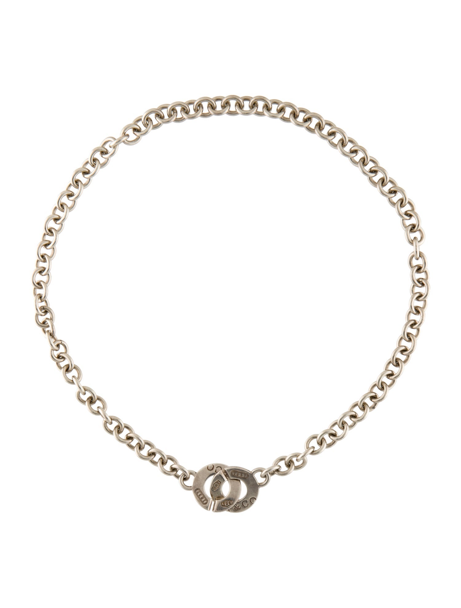 Tiffany & Co. 1837 Interlocking Chain Link Necklace - Sterling Silver ...