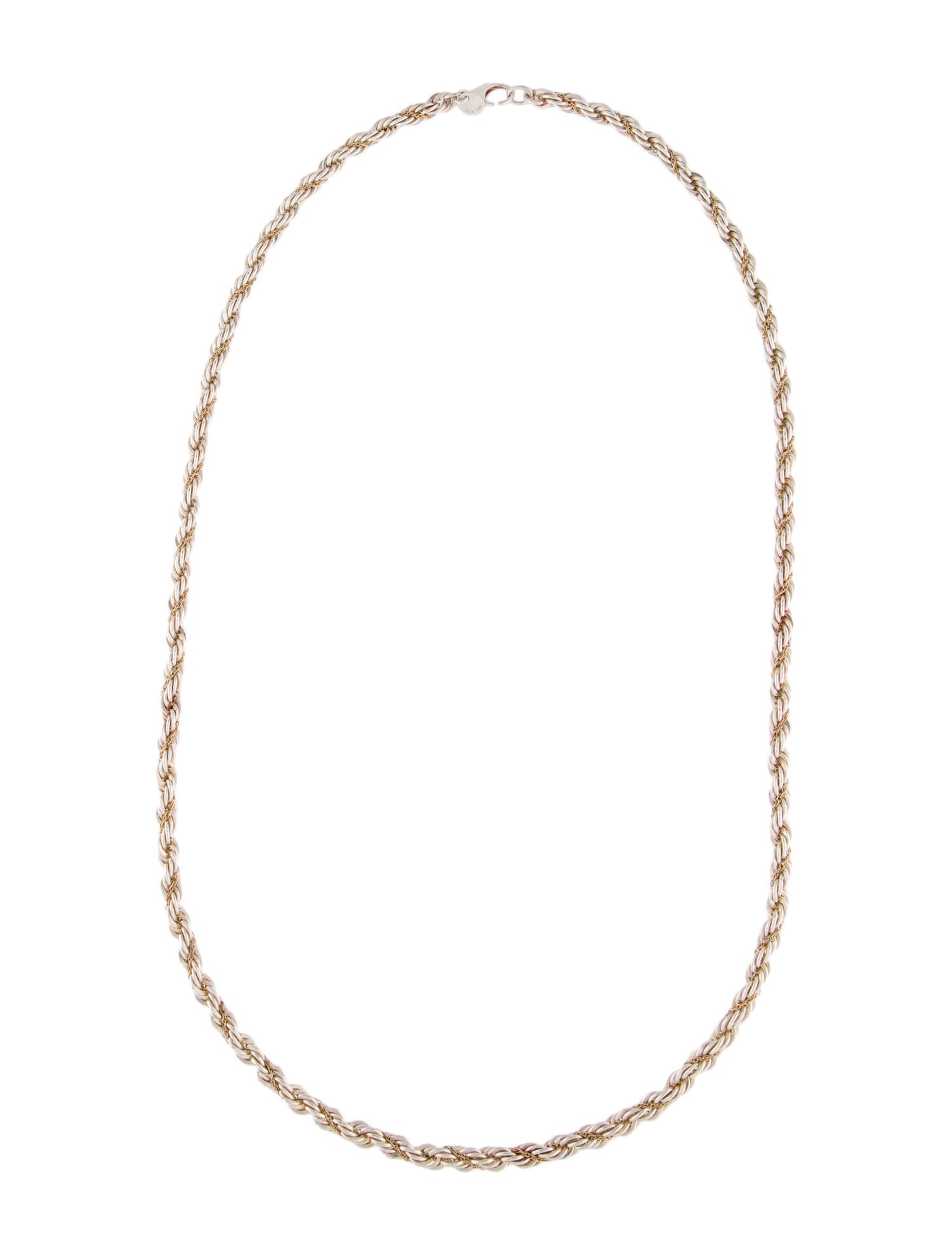 Tiffany & Co. Two-Tone Rope Chain Necklace - 18K Yellow Gold Chain ...