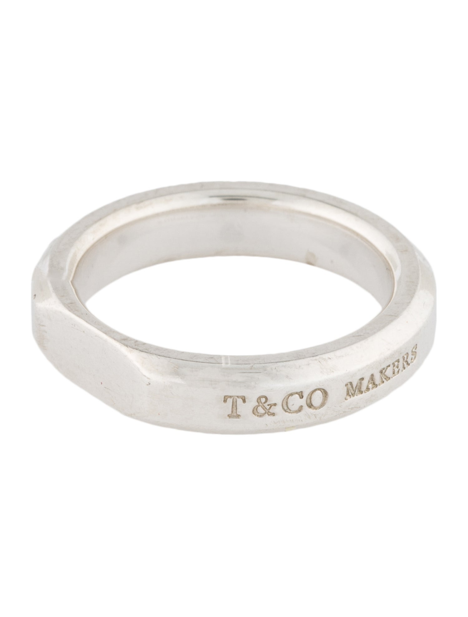 Tiffany & Co. Makers Narrow Slice Ring - Sterling Silver Band, Rings - TIF304136 | The RealReal