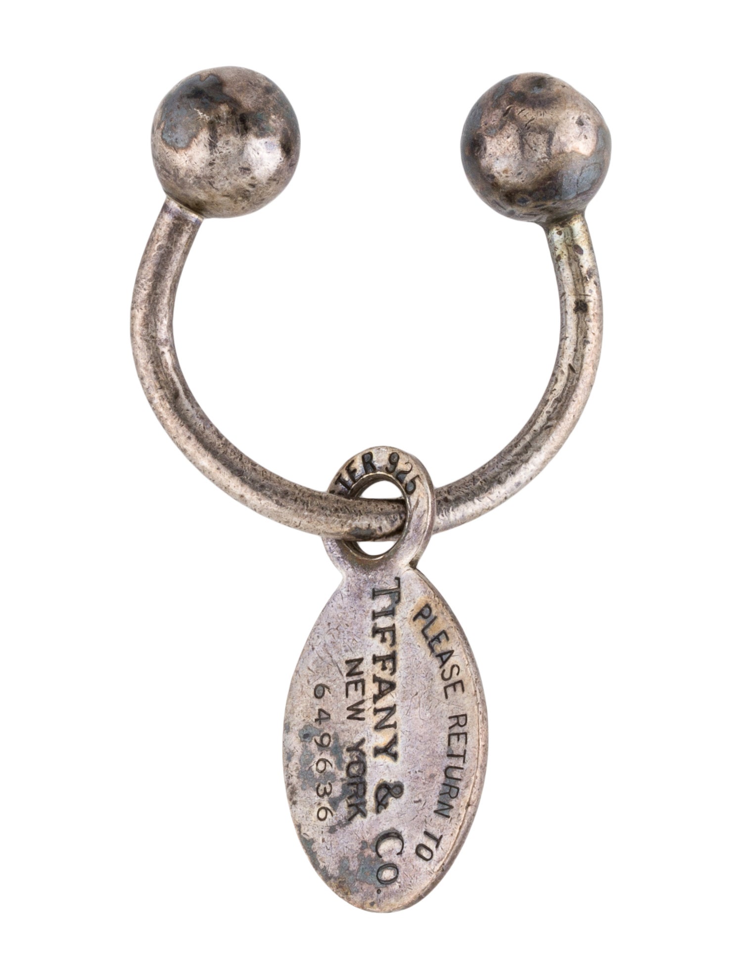 Tiffany & Co. Sterling 925 Silver Keyring Keychain Horseshoe - Metallic ...