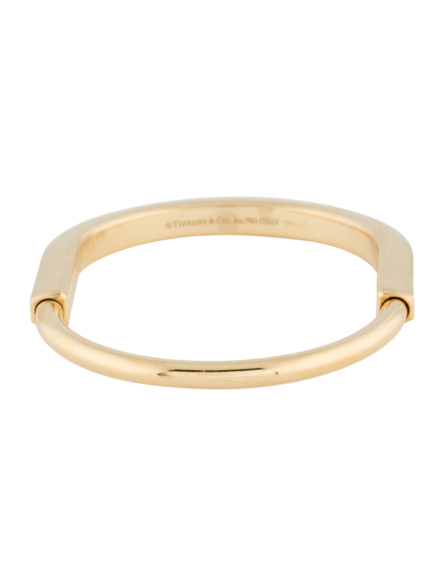 Tiffany & Co. 18K Lock Bangle - 18K Yellow Gold Bangle, Bracelets ...
