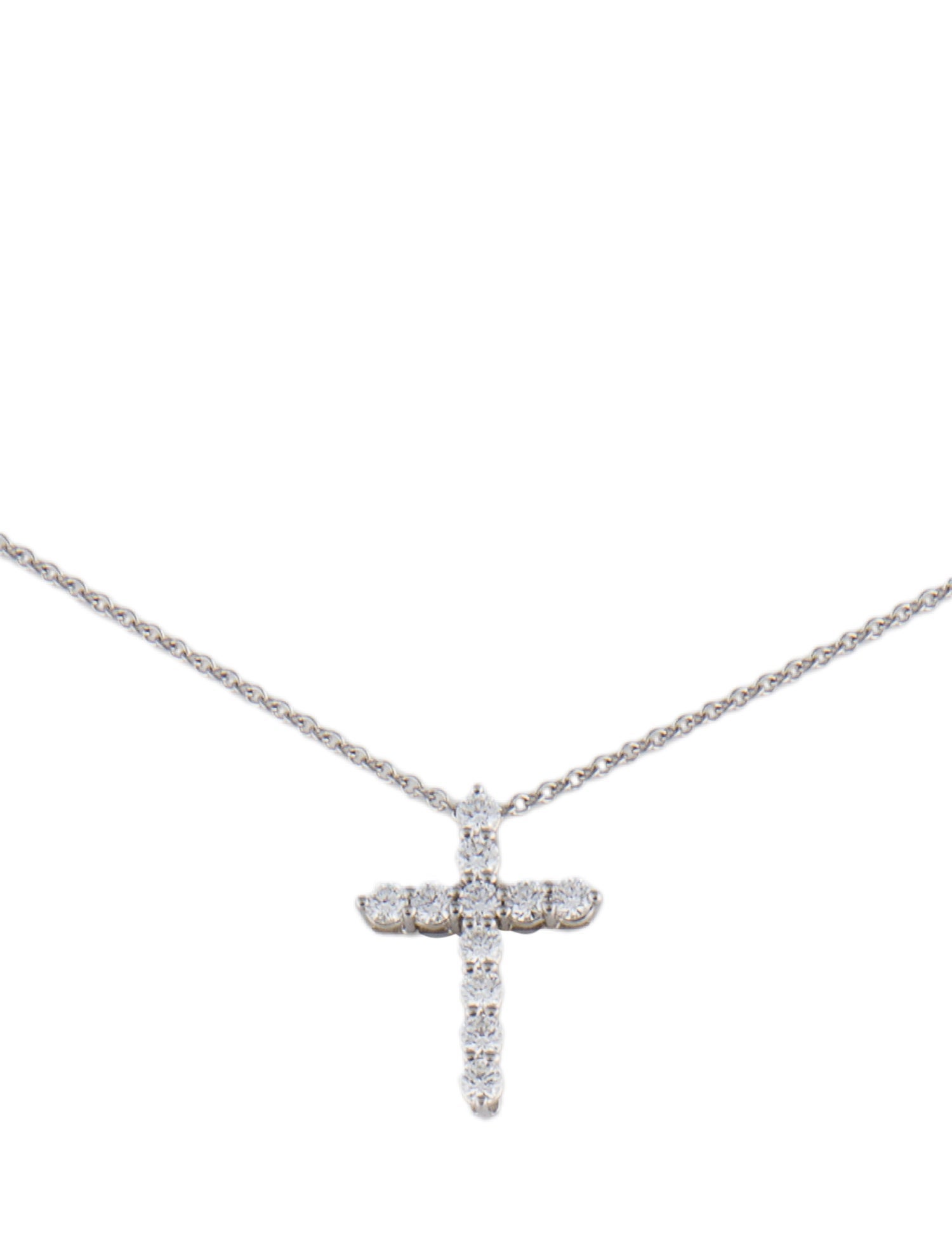 Tiffany & Co. Platinum Diamond Cross Pendant - 950 Platinum Pendant ...