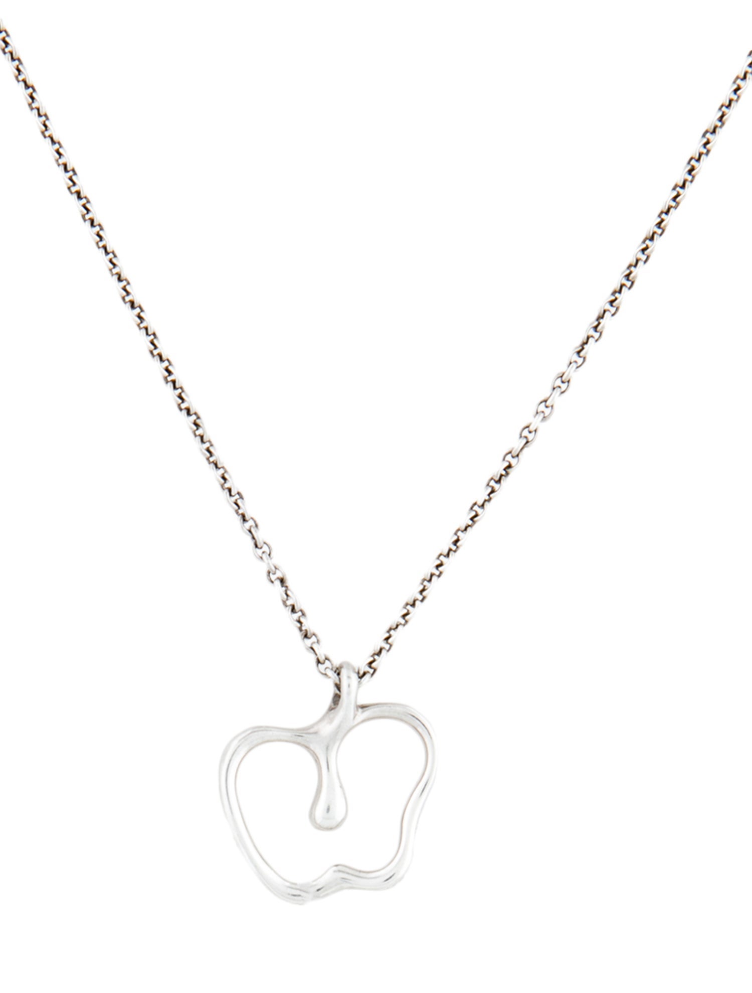 Tiffany & Co. Apple Pendant Necklace - Sterling Silver Pendant Necklace ...