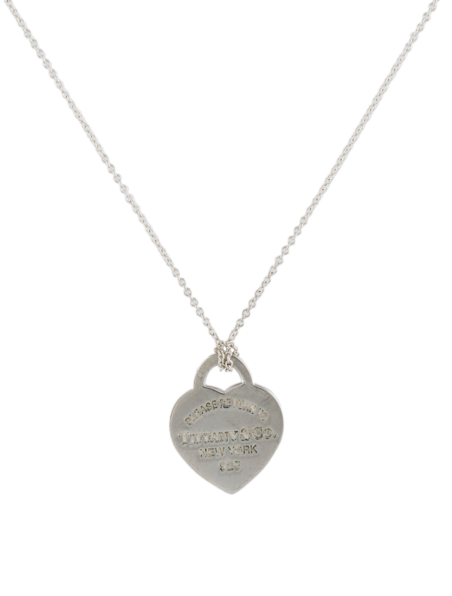 Tiffany & Co. Small Heart Tag Pendant Necklace - Sterling Silver ...