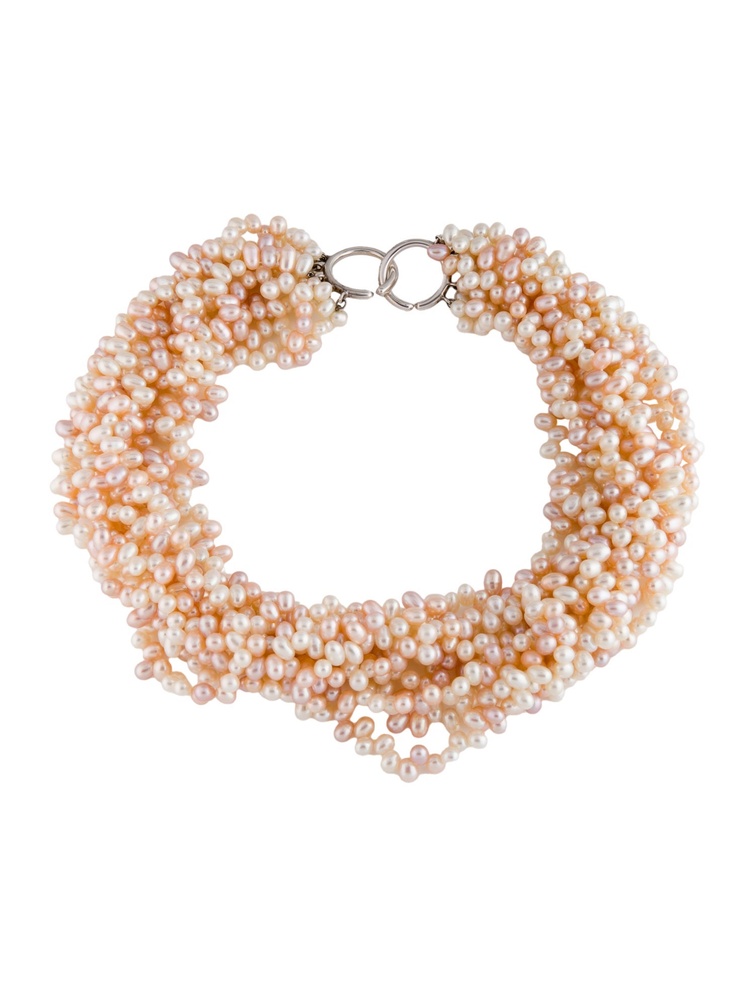 Tiffany & Co. Pearl Torsade Necklace - Sterling Silver Multistrand ...