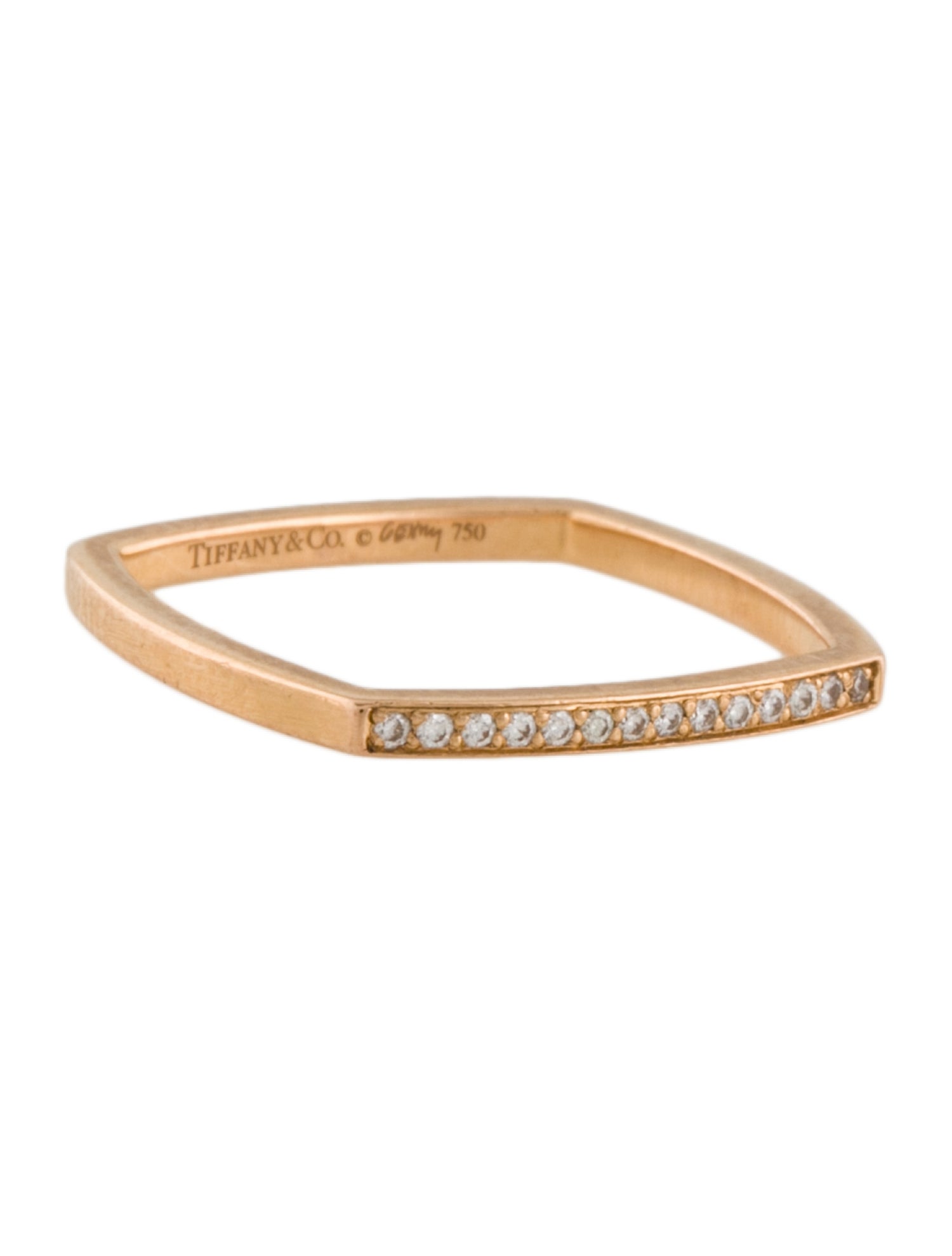Tiffany & Co. 18K Diamond Torque Band Ring - Band, Rings - TIF309088 ...