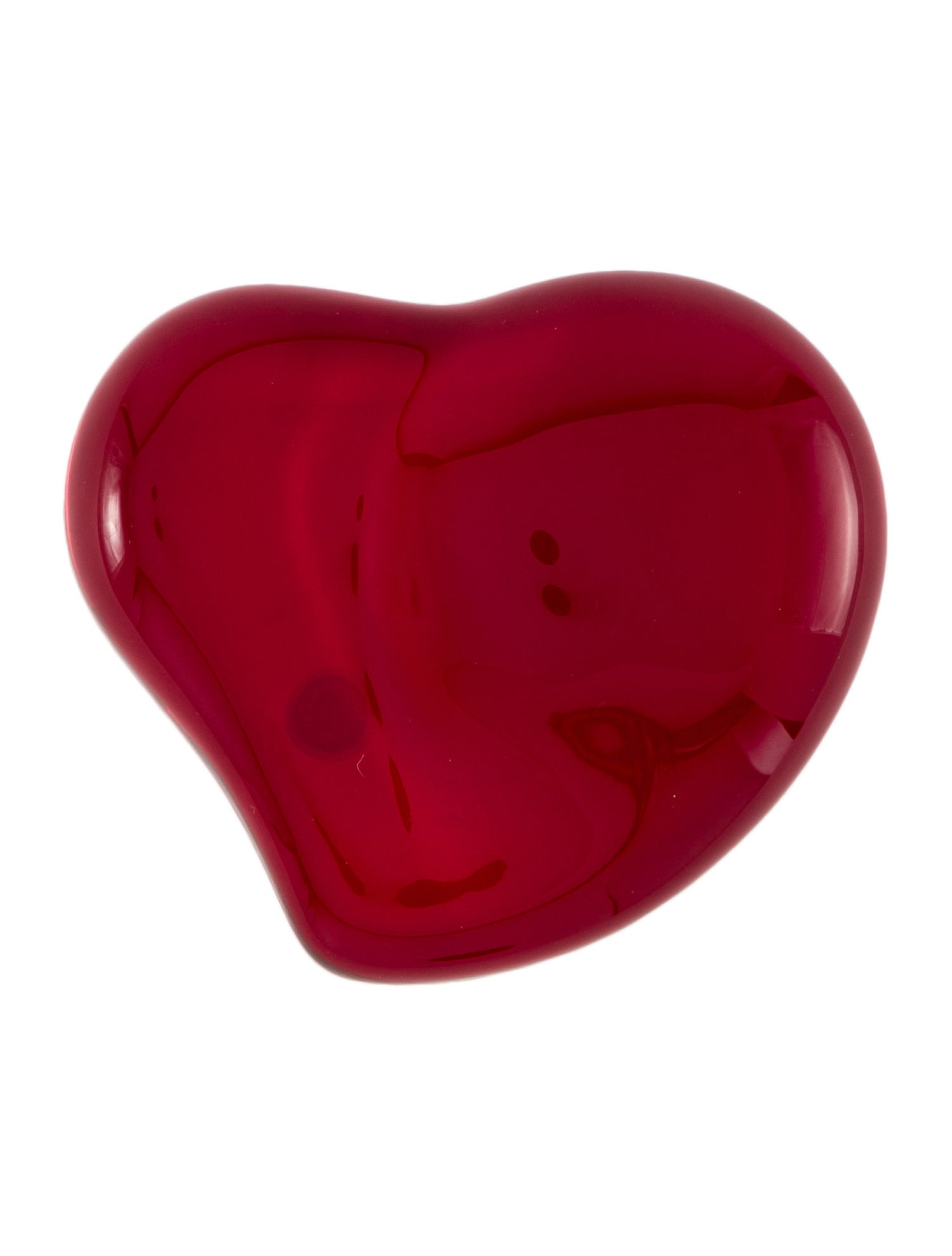 Tiffany & Co. Elsa Peretti Crystal Heart Paperweight - Red Decorative ...