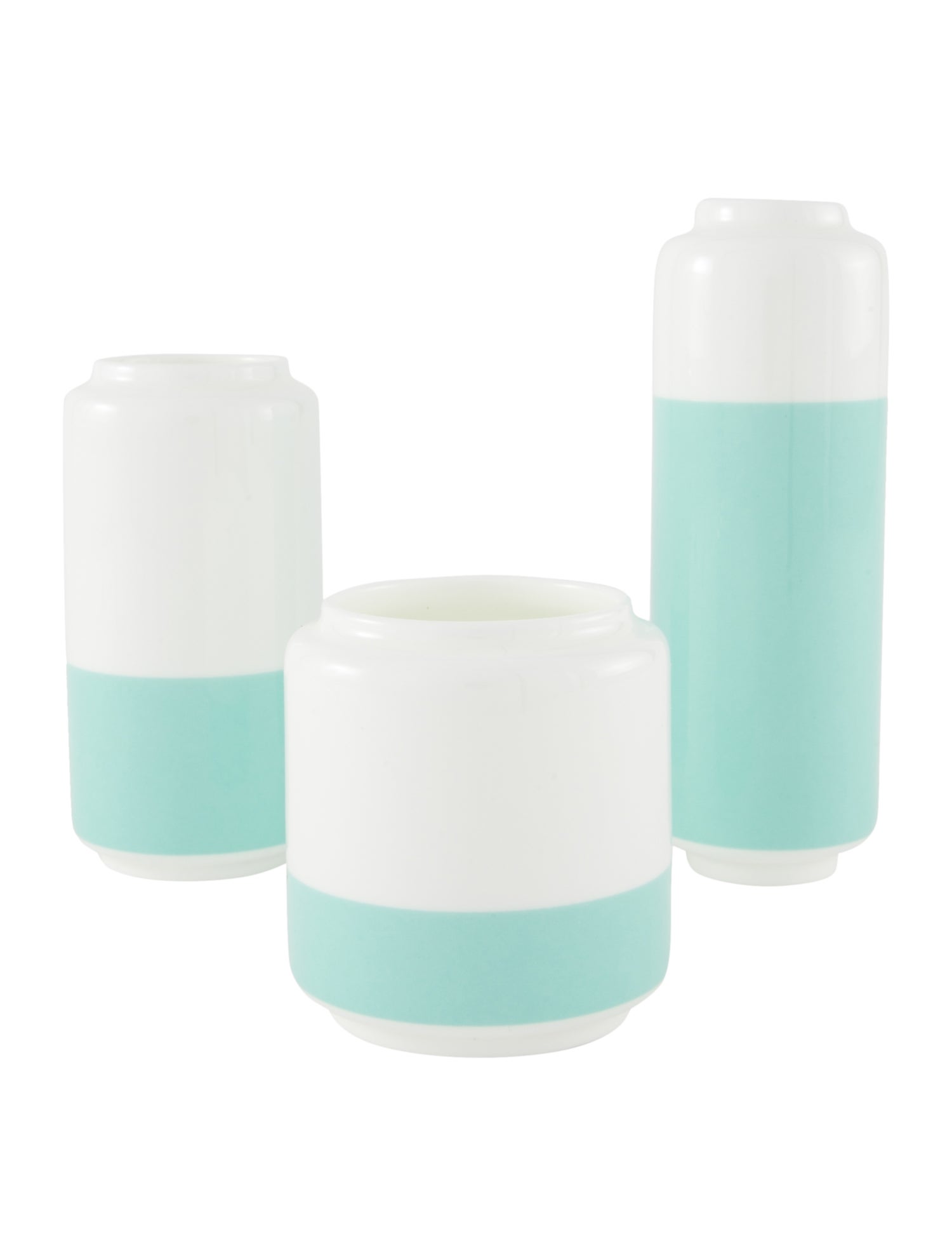 Tiffany & Co. 3-Piece Colorblock Bone China Vase Set - Blue Decorative ...