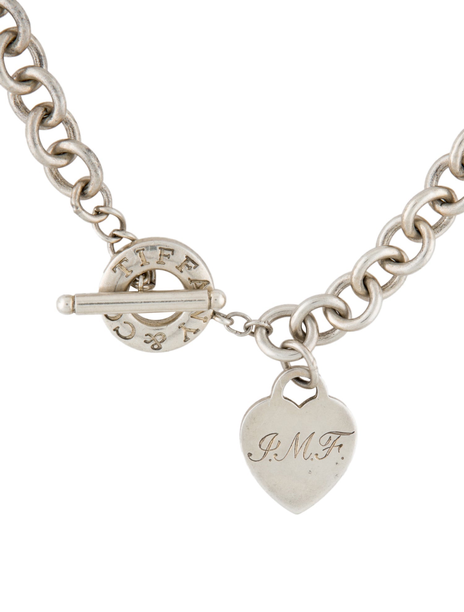 Tiffany & Co. Heart Tag Chain Link Toggle Necklace - 925 Sterling ...