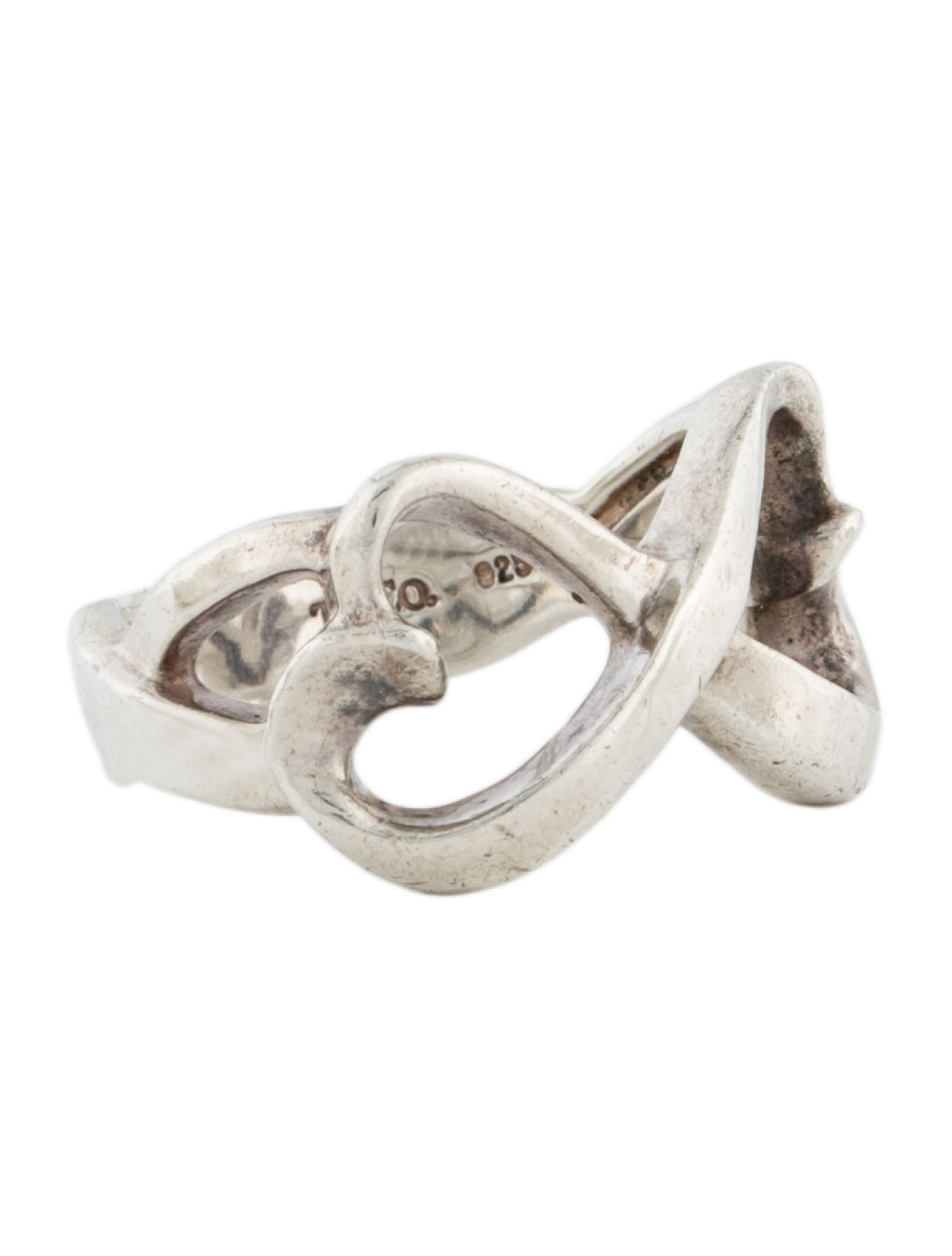 Tiffany & Co. Loving Heart Double Infinity Ring - Sterling Silver Band ...