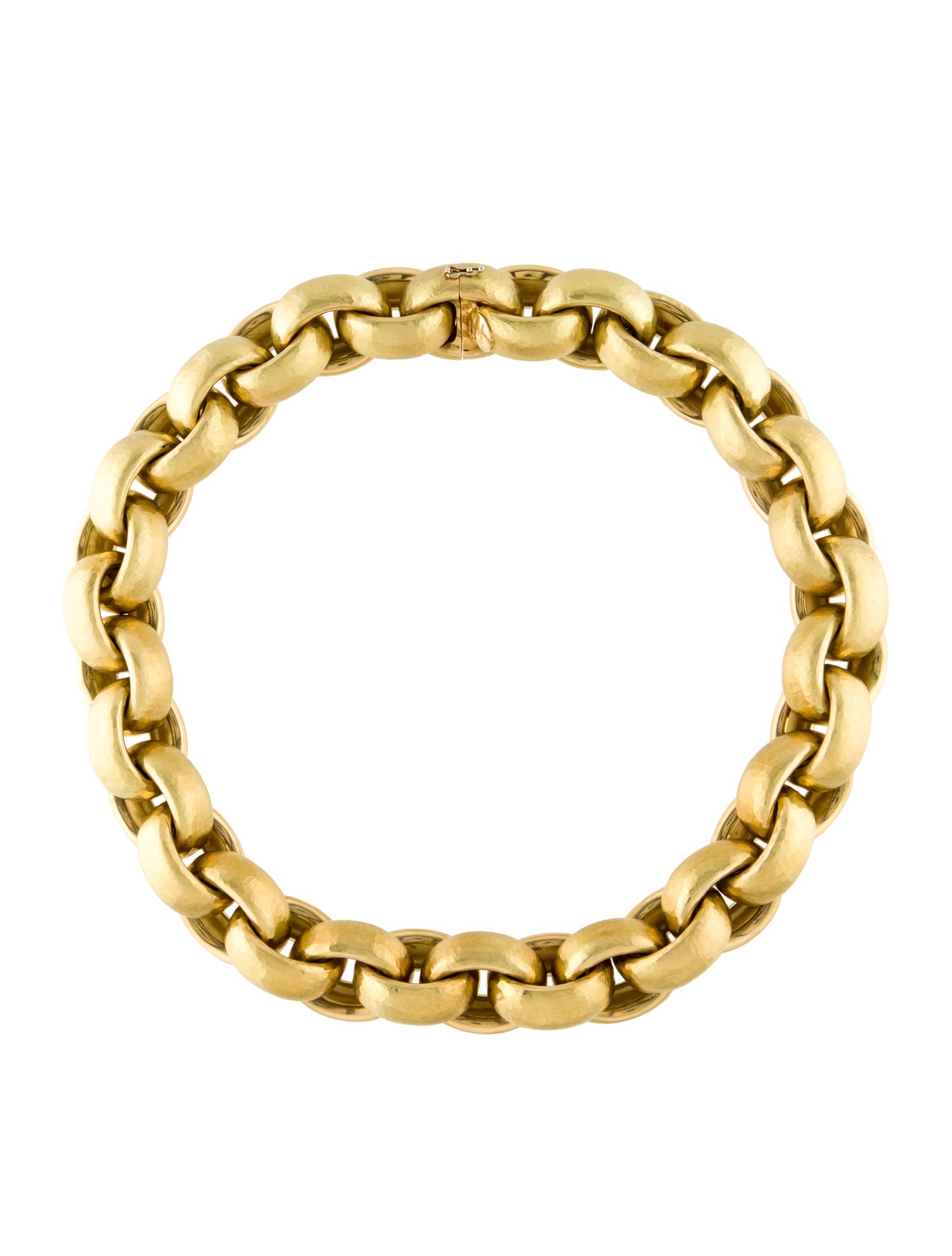 Tiffany & Co. Vintage 18K Hammered Chain Necklace - 18K Yellow Gold ...