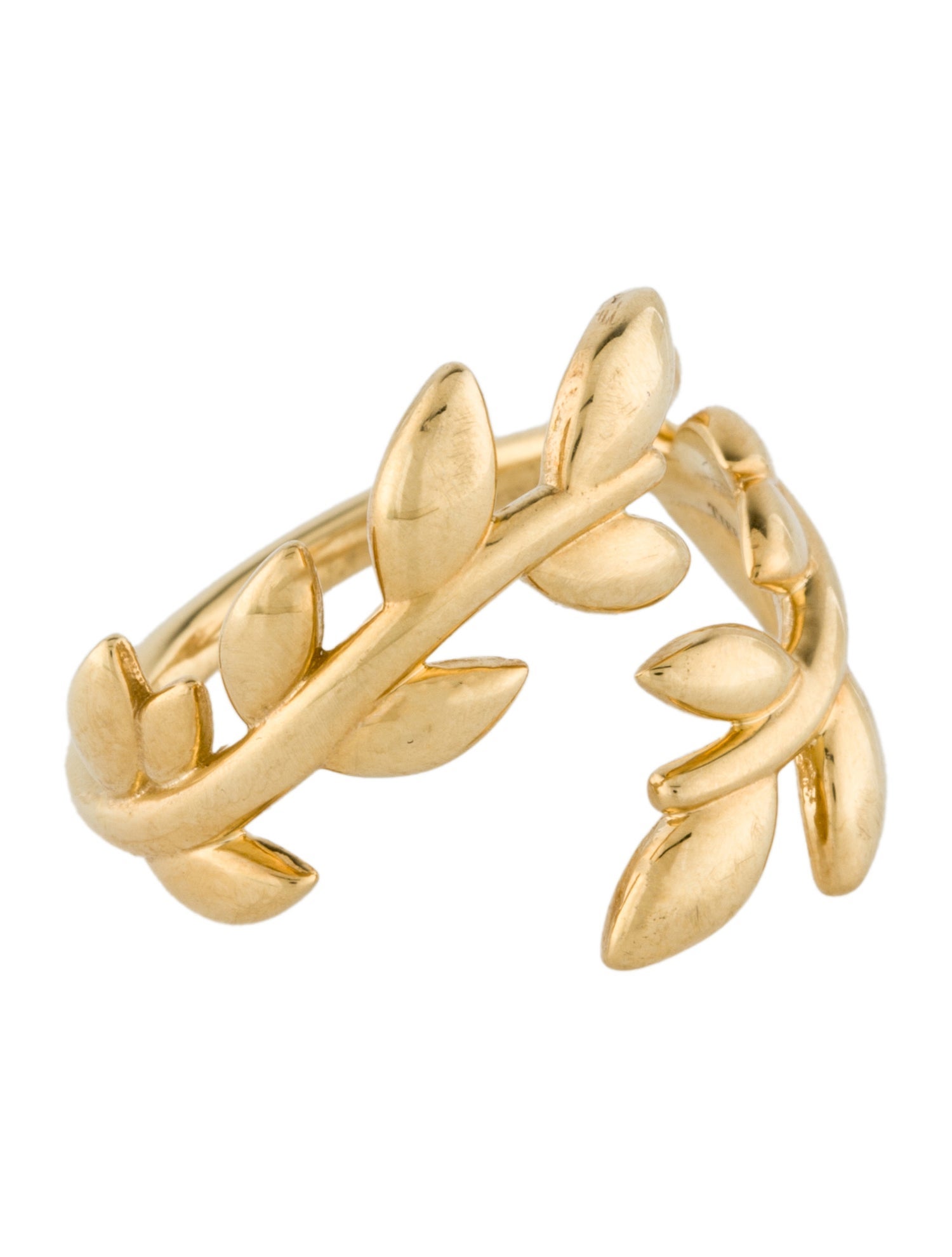 Tiffany & Co. 18K Olive Leaf Bypass Ring - 18K Yellow Gold Band, Rings - TIF311711 | The RealReal