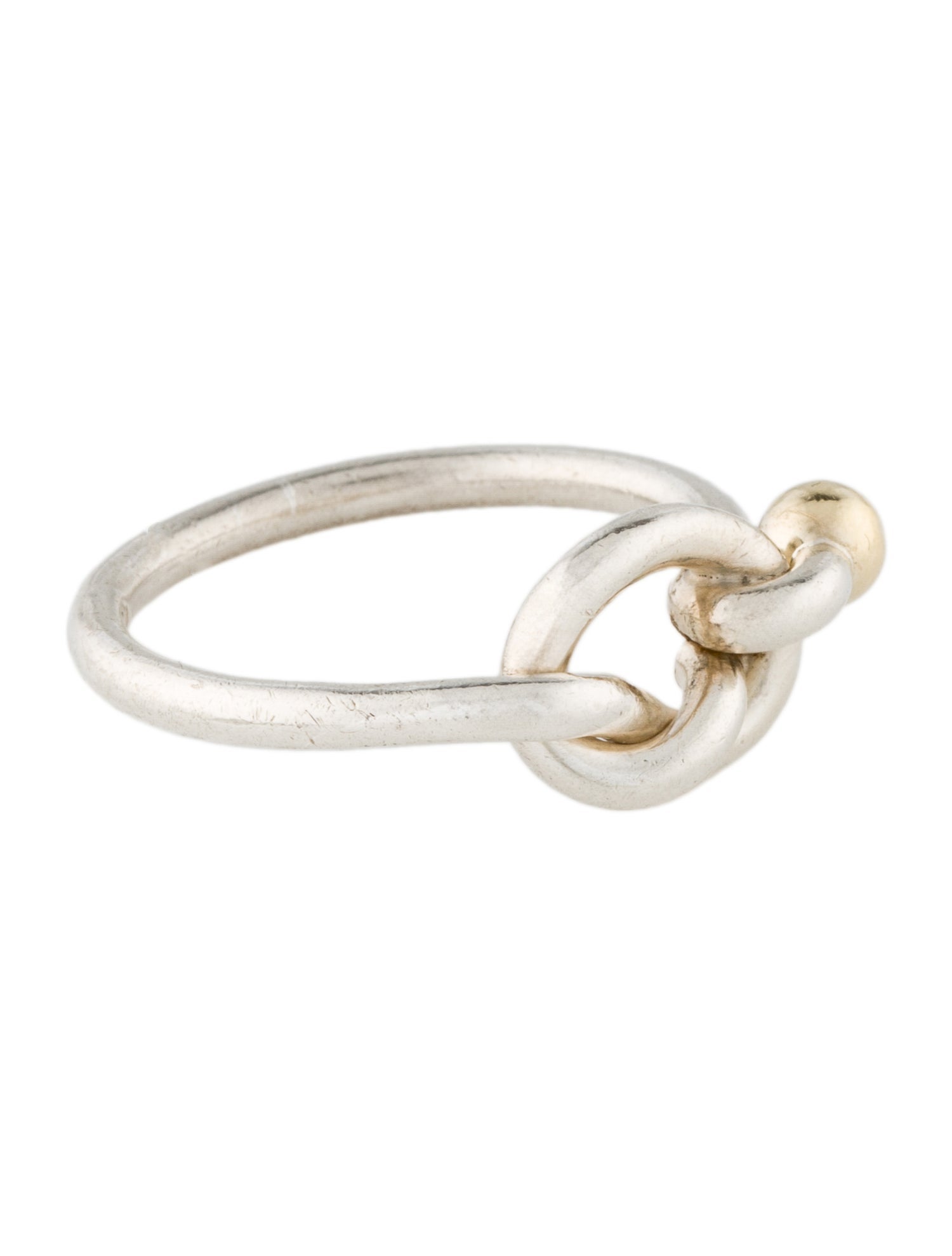 Tiffany & Co. Vintage Two-Tone Knot Ring - 18K Yellow Gold Cocktail ...