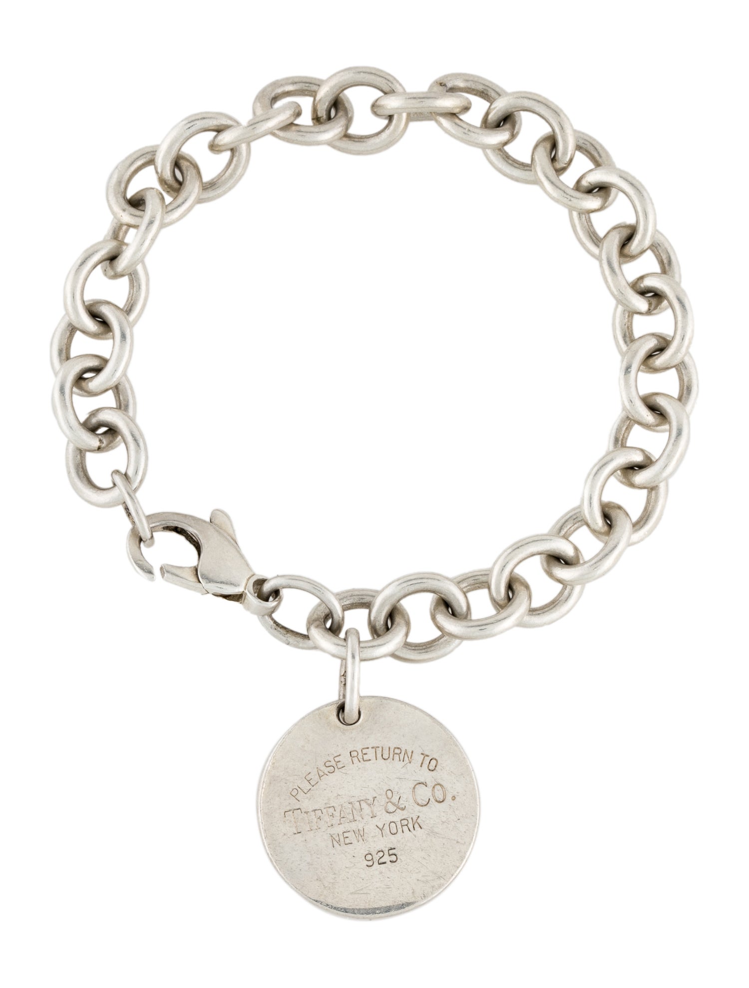 Tiffany & Co. Round Tag Charm Bracelet - Sterling Silver Charm ...