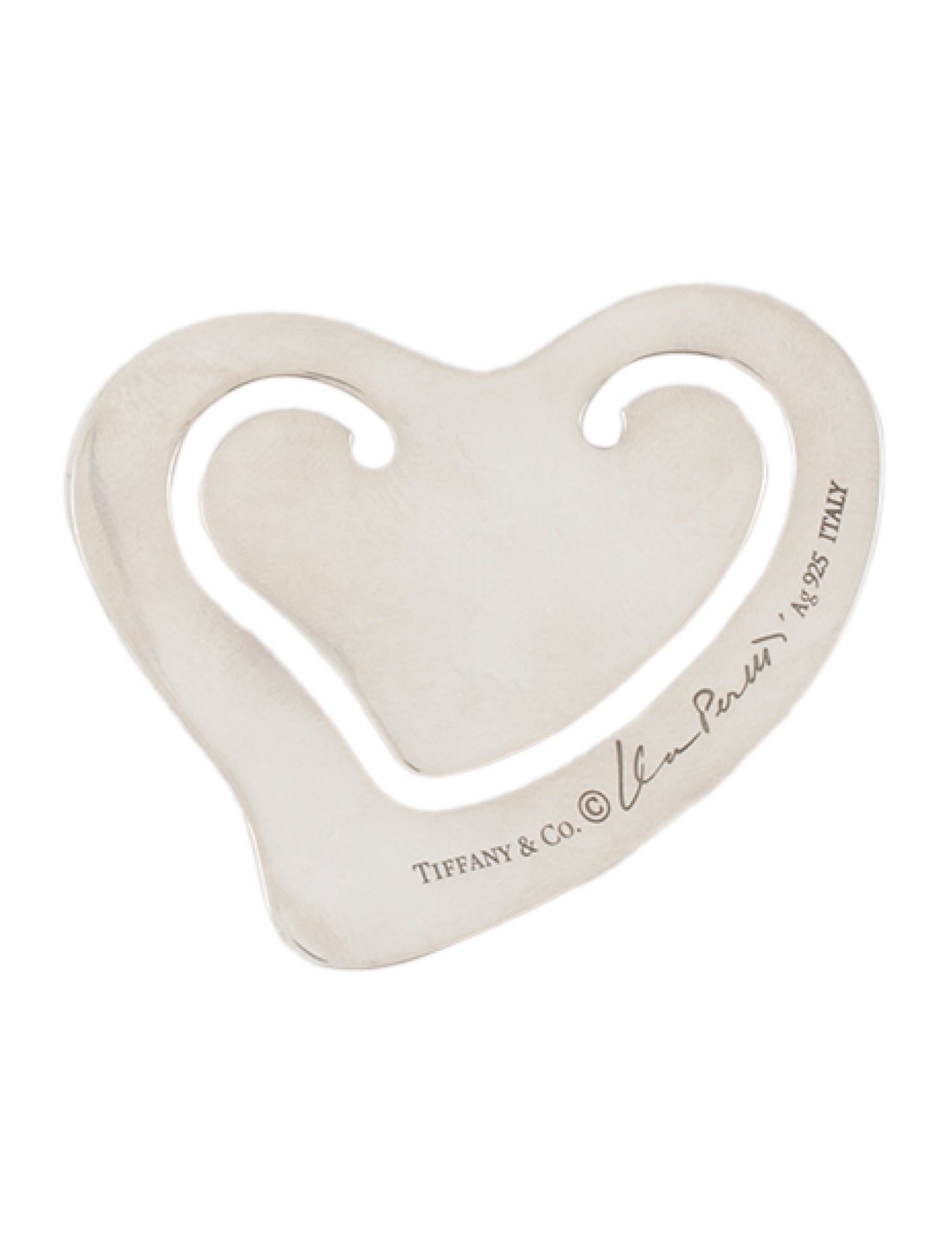 Tiffany & Co. Elsa Peretti Sterling Heart Bookmark - Silver Books ...