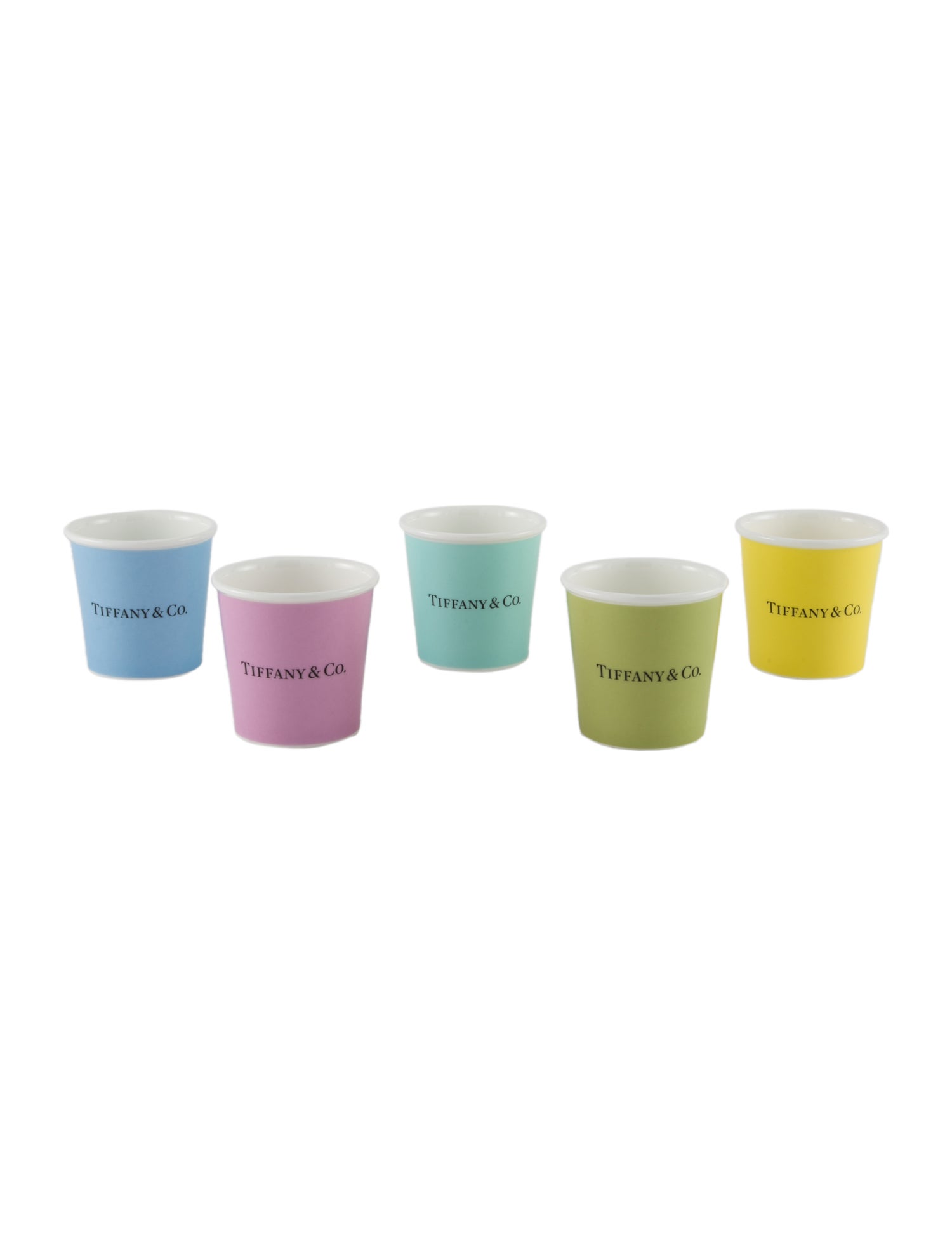 Tiffany & Co. Set Of 5 Everyday Objects Tiffany Espresso Cups - Blue ...