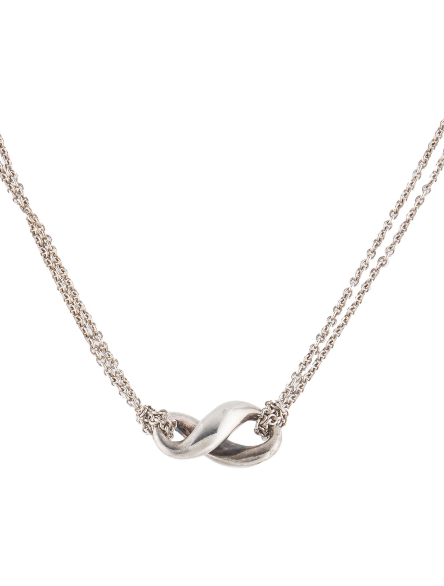 Tiffany & Co. Infinity Double Strand Station Necklace - Sterling Silver ...