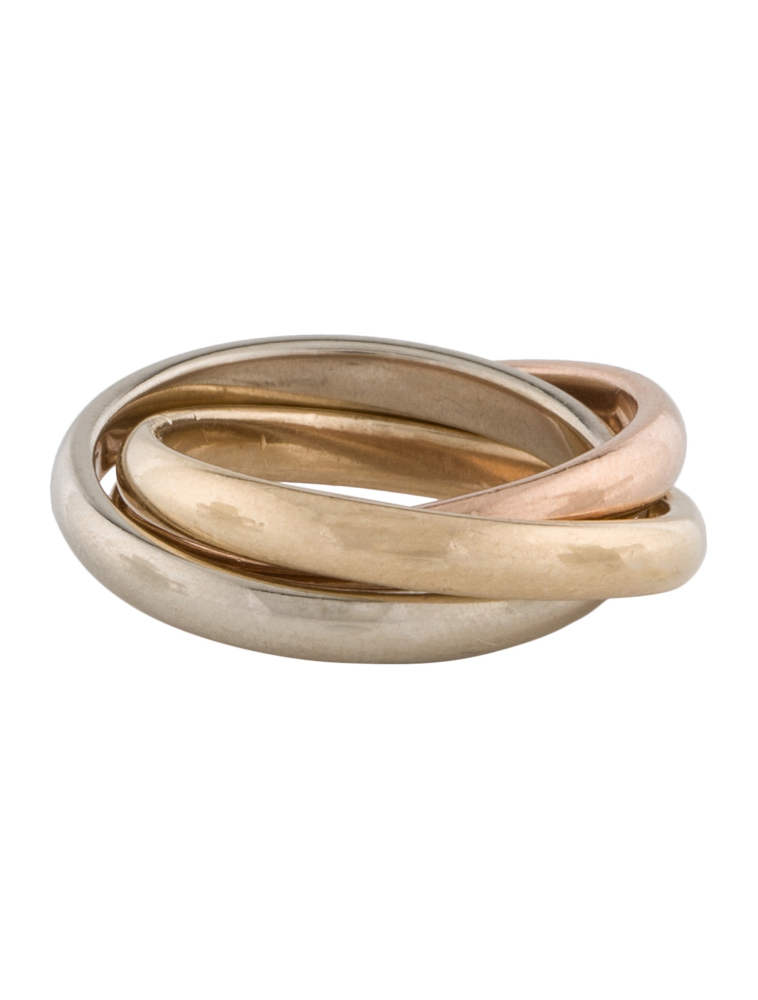 Tiffany & Co. Vintage 14K Tri-Color Rolling Ring - 14K Yellow Gold ...