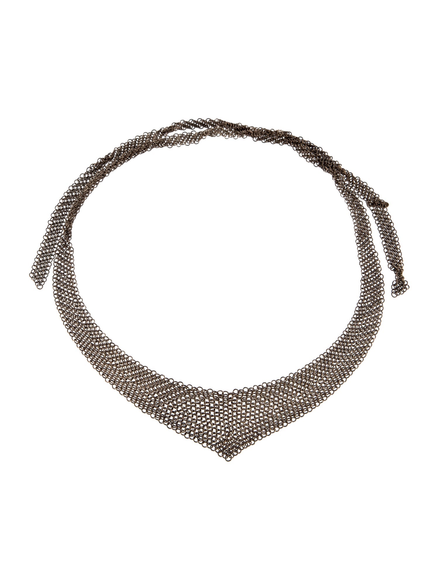 Tiffany & Co. Mesh Bib Necklace - Sterling Silver Collar, Necklaces ...