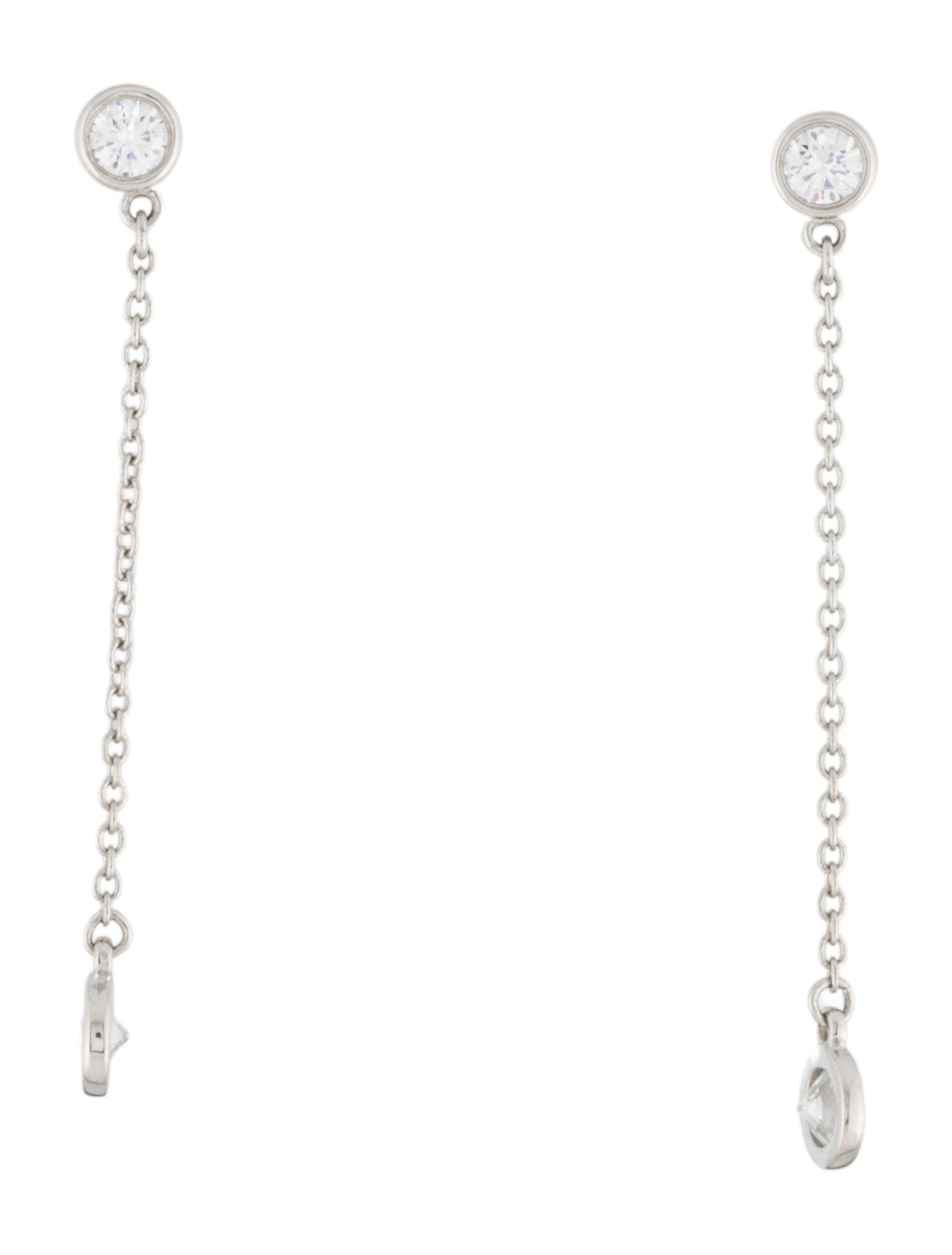 Tiffany & Co. Platinum Diamonds by the Yard Drop Earrings - 950 ...