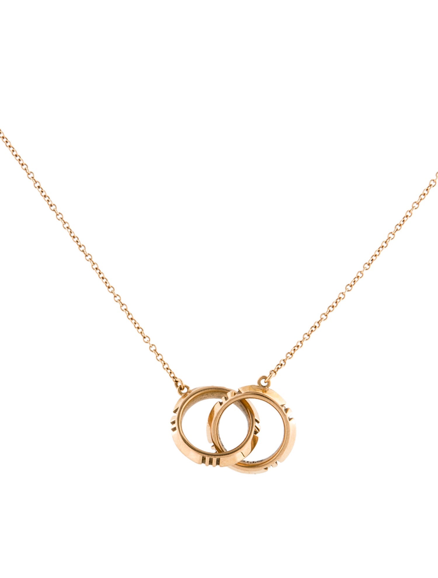 Tiffany & Co. 18K Atlas X Closed Interlocking Pendant Necklace - 18K Yellow Gold Pendant ...