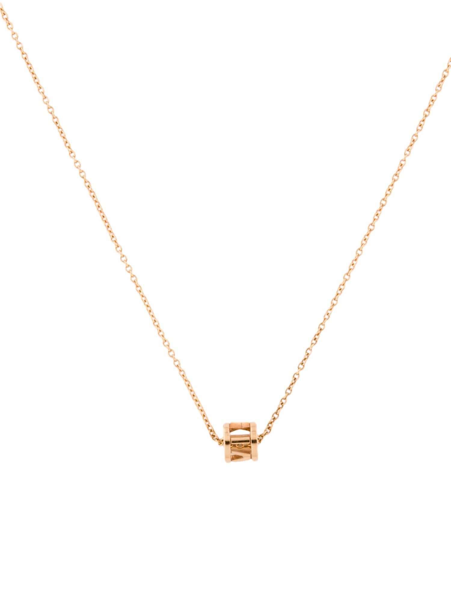 Tiffany & Co. 18K Atlas Mini Open Pendant Necklace - 18K Rose Gold ...