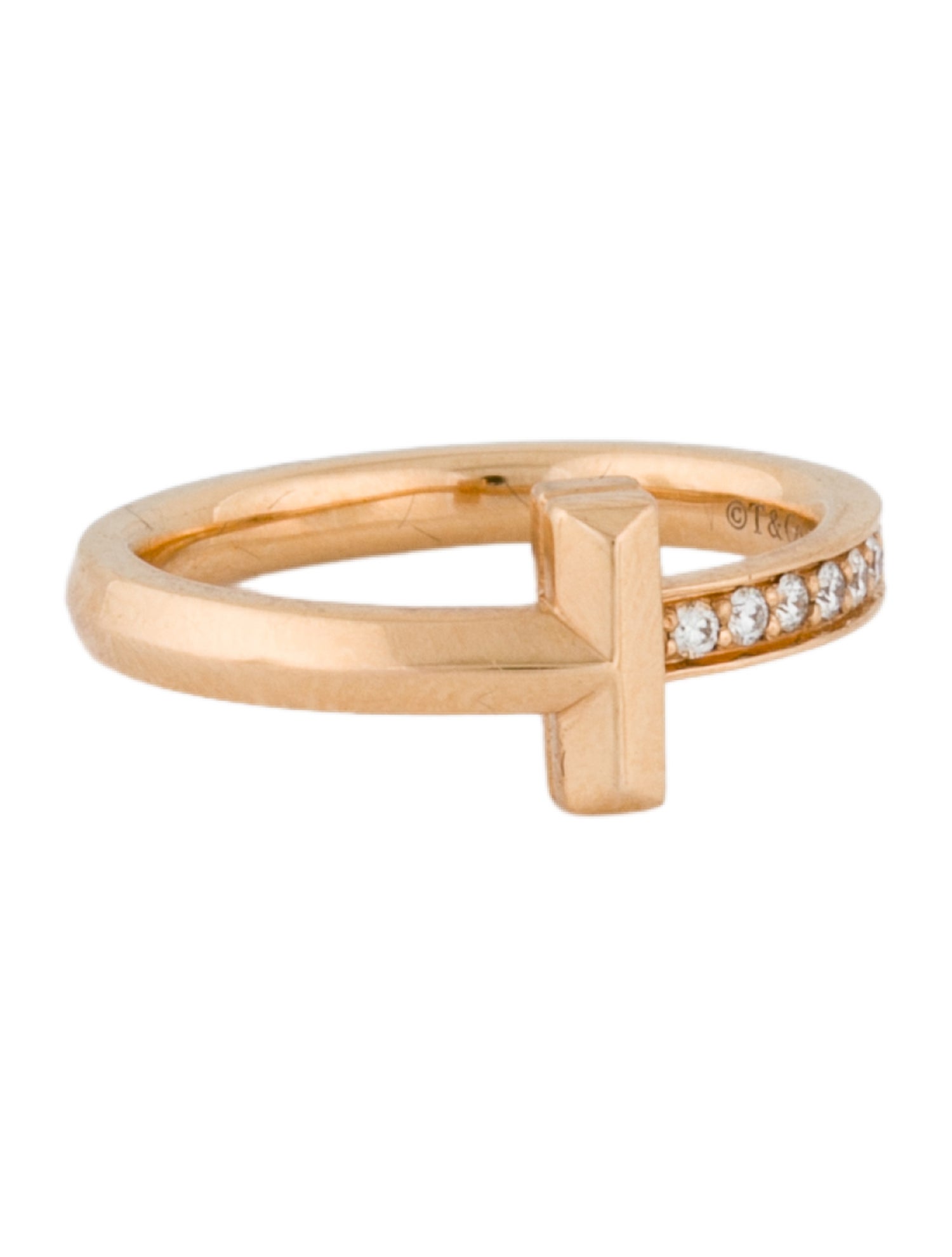 Tiffany & Co. 18K Diamond T1 Ring - 18K Yellow Gold Cocktail Ring, Rings - TIF320396 | The RealReal
