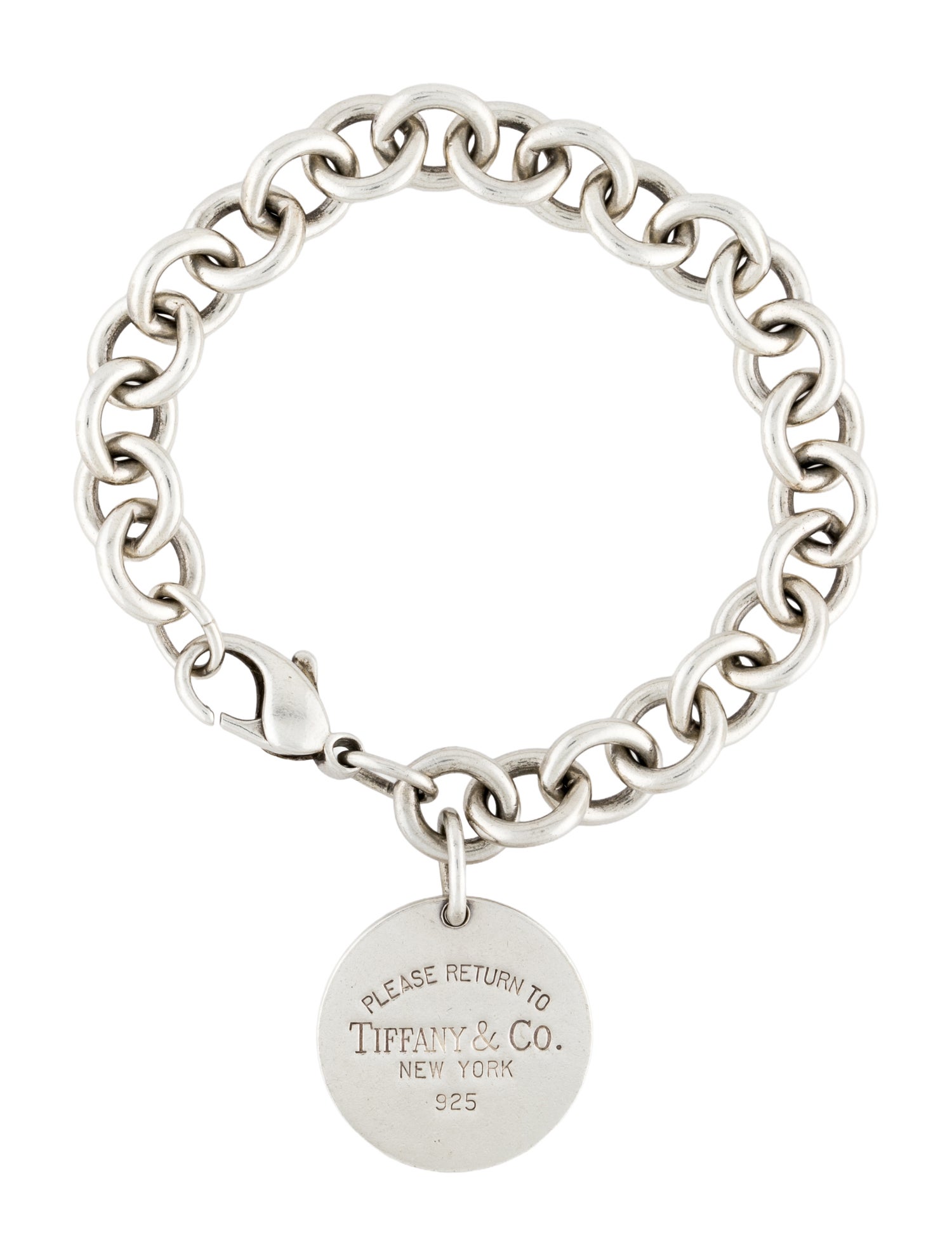 Tiffany & Co. Round Tag Charm Bracelet - Sterling Silver Charm ...