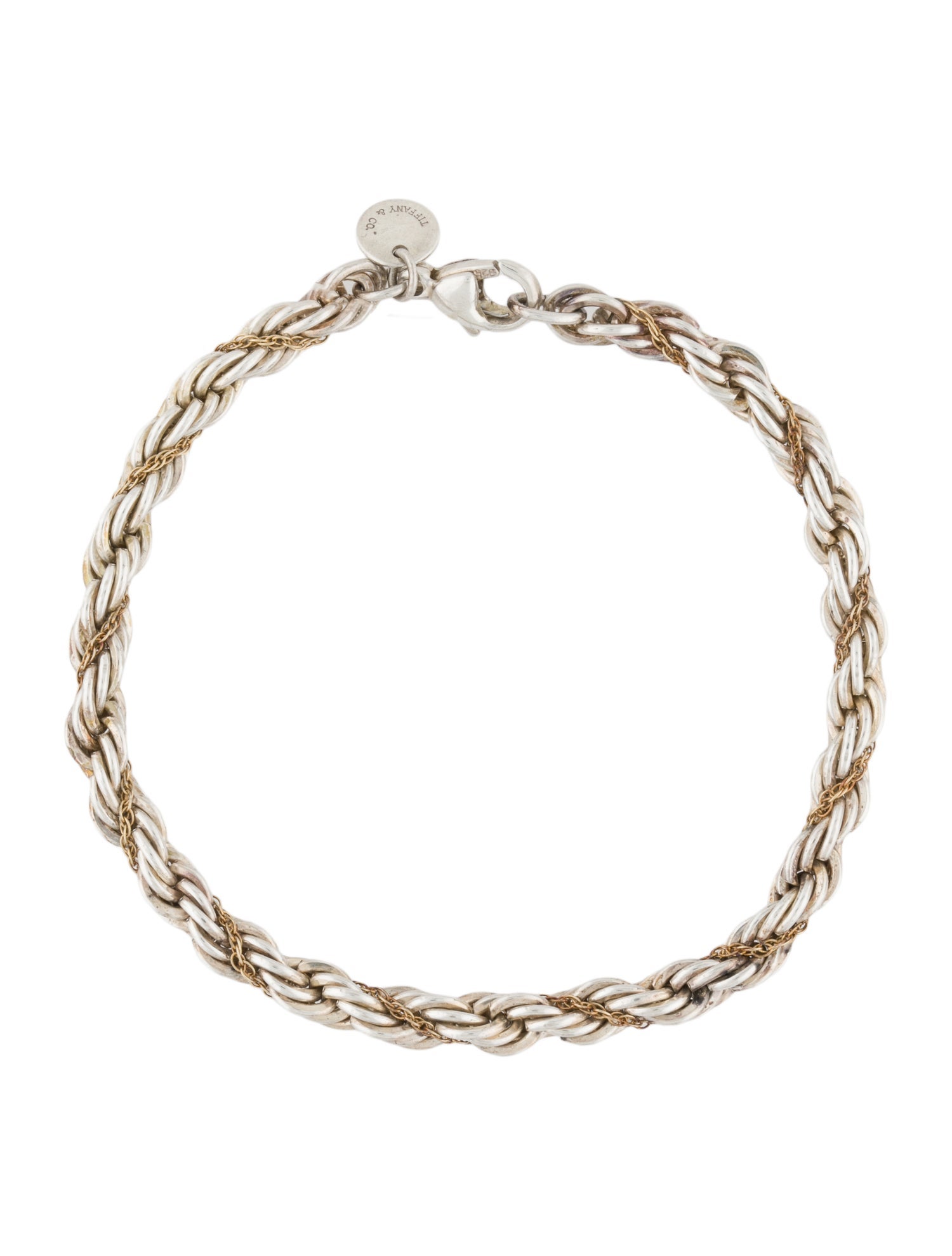 Tiffany & Co. Vintage Two-Tone Rope Chain Bracelet - Link, Bracelets ...