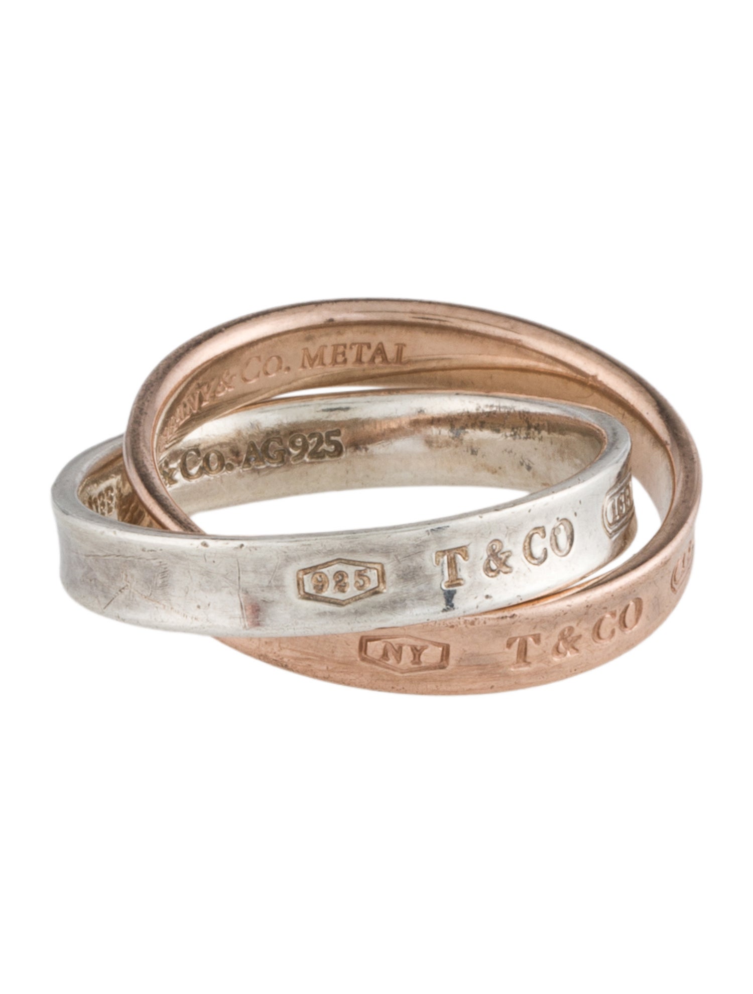 Tiffany & Co. 1837® Two-Tone Interlocking Circles Ring - Sterling ...