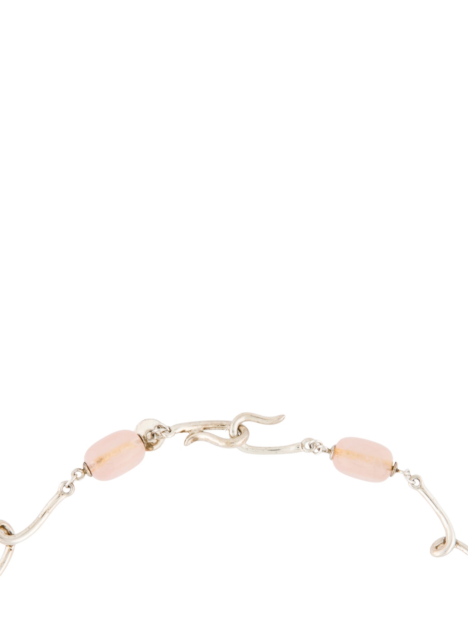 Tiffany & Co. Rose Quartz Twirl Station Necklace - Bead Strand ...