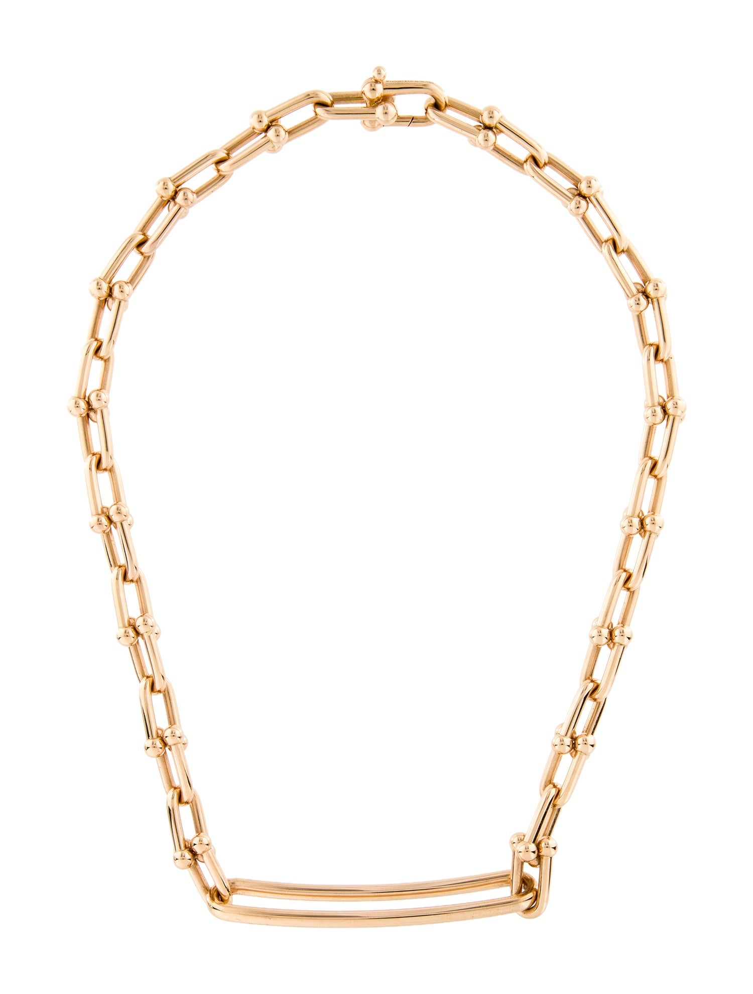 Tiffany & Co. HardWear Elongated Link Necklace - 18K Yellow Gold Chain ...