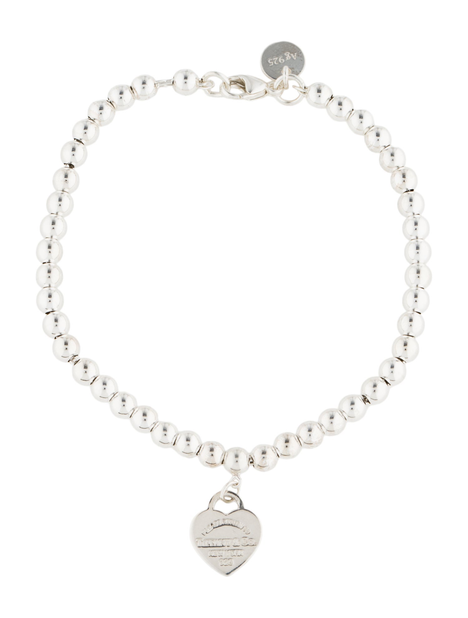 Tiffany & Co. Tiffany Blue® Enamel Heart Tag Bead Bracelet - Blue ...