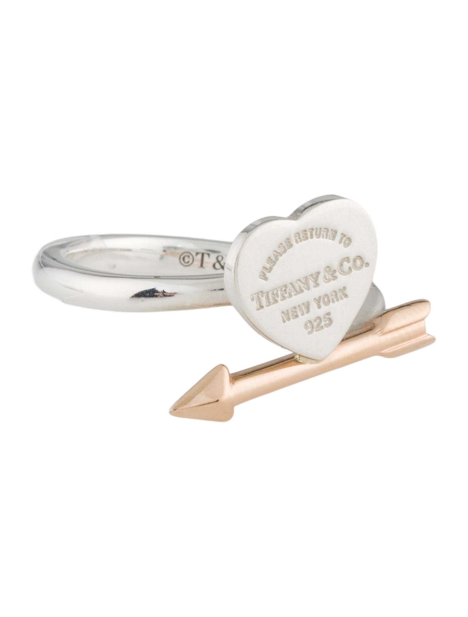 Tiffany & Co. Two-Tone Lovestruck Heart Tag Ring - 18K Rose Gold ...