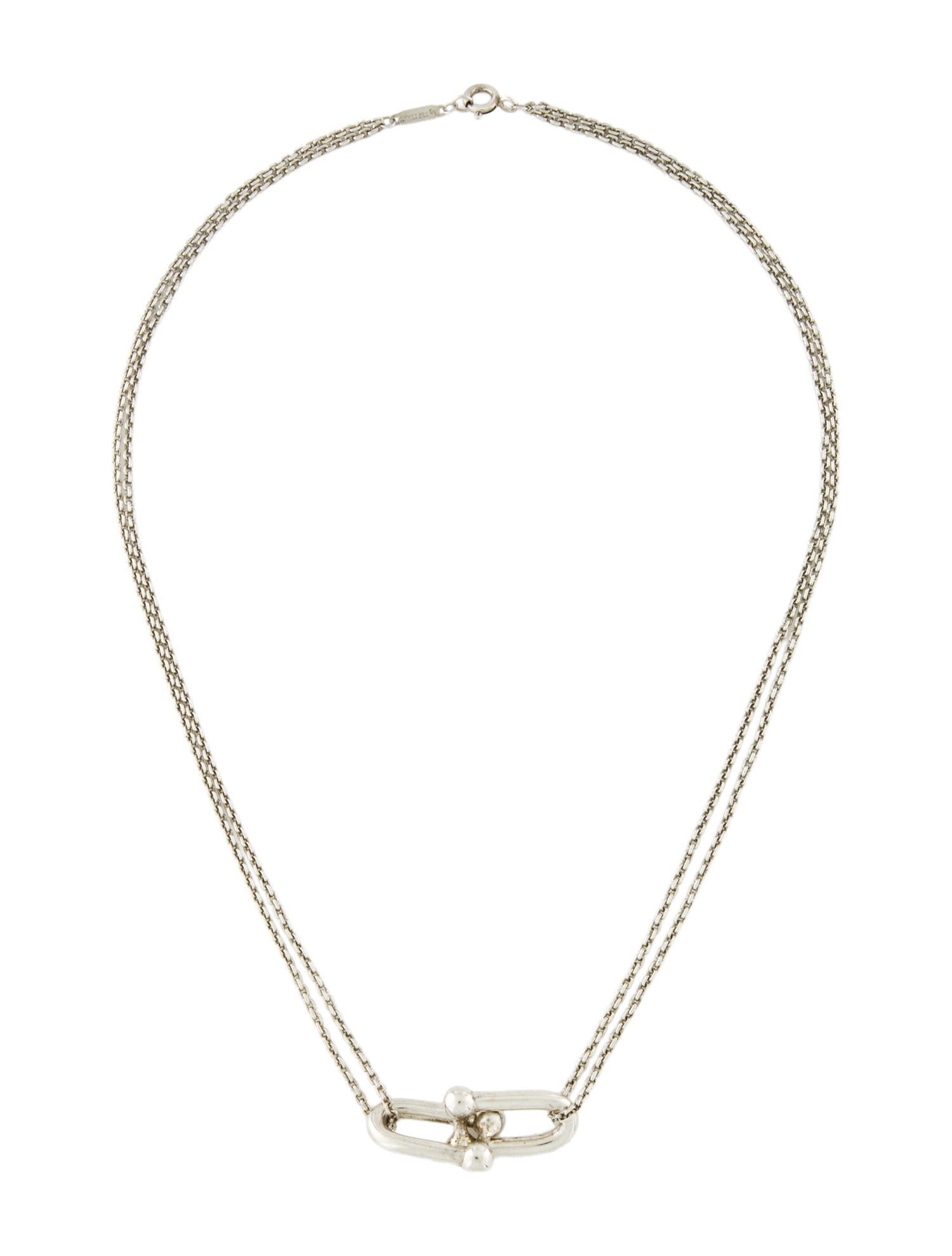 Tiffany & Co. Large Double Link Pendant - Sterling Silver Pendant ...