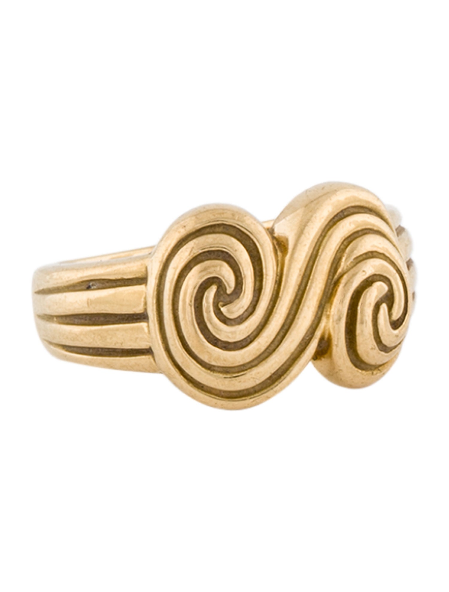 Tiffany & Co. 18K Spiro Swirl Ring - 18K Yellow Gold Band, Rings ...