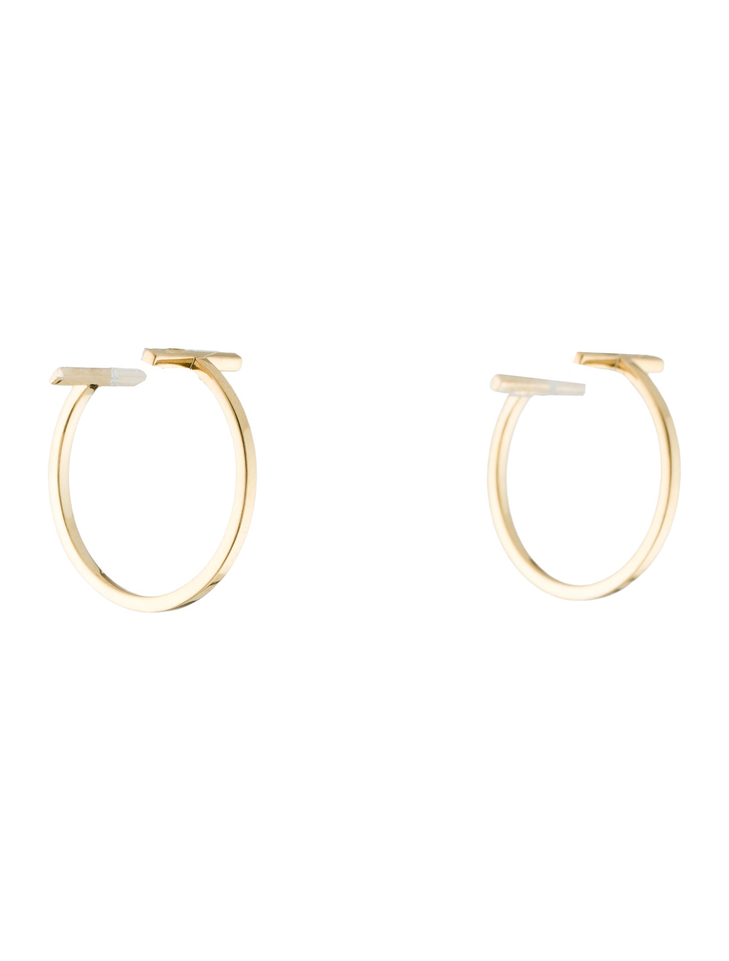 Tiffany & Co. 18K T Hoop Earrings - Hoop, Earrings - TIF323304 | The ...