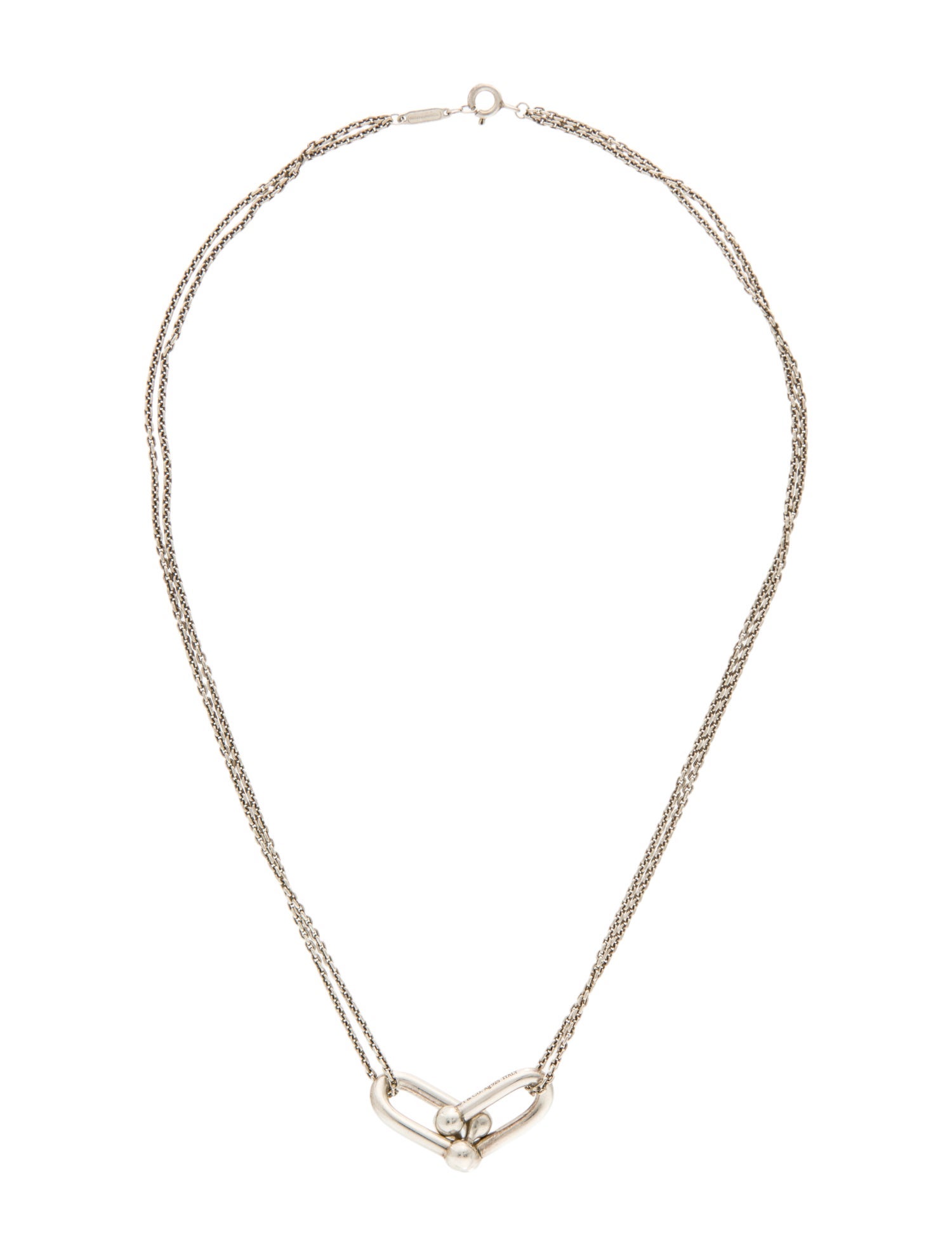 Tiffany & Co. Large Double Link Pendant Necklace - Pendant Necklace, Necklaces - TIF328199 | The ...