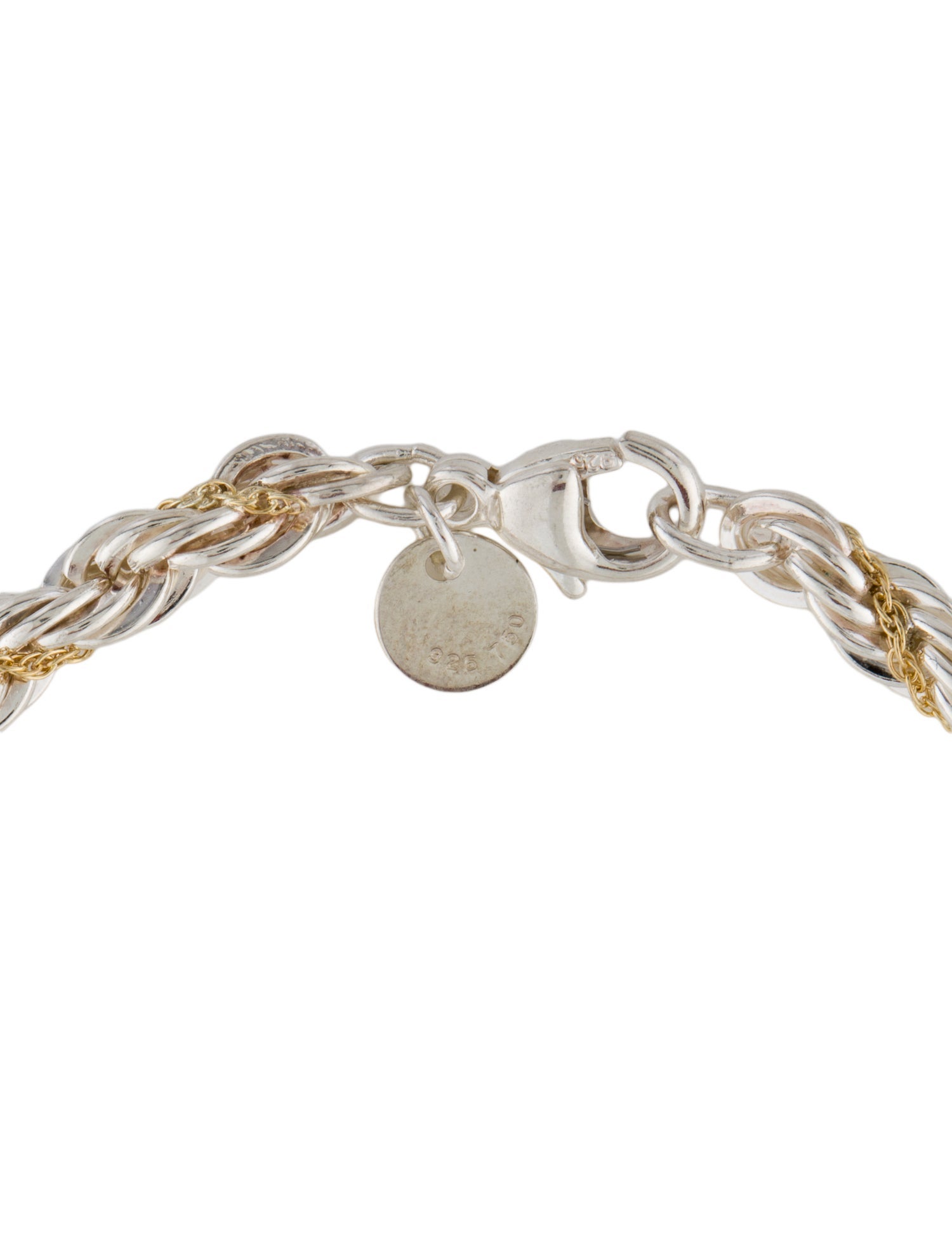 Tiffany & Co. Vintage Two-Tone Rope Chain Bracelet - 18K Yellow Gold ...