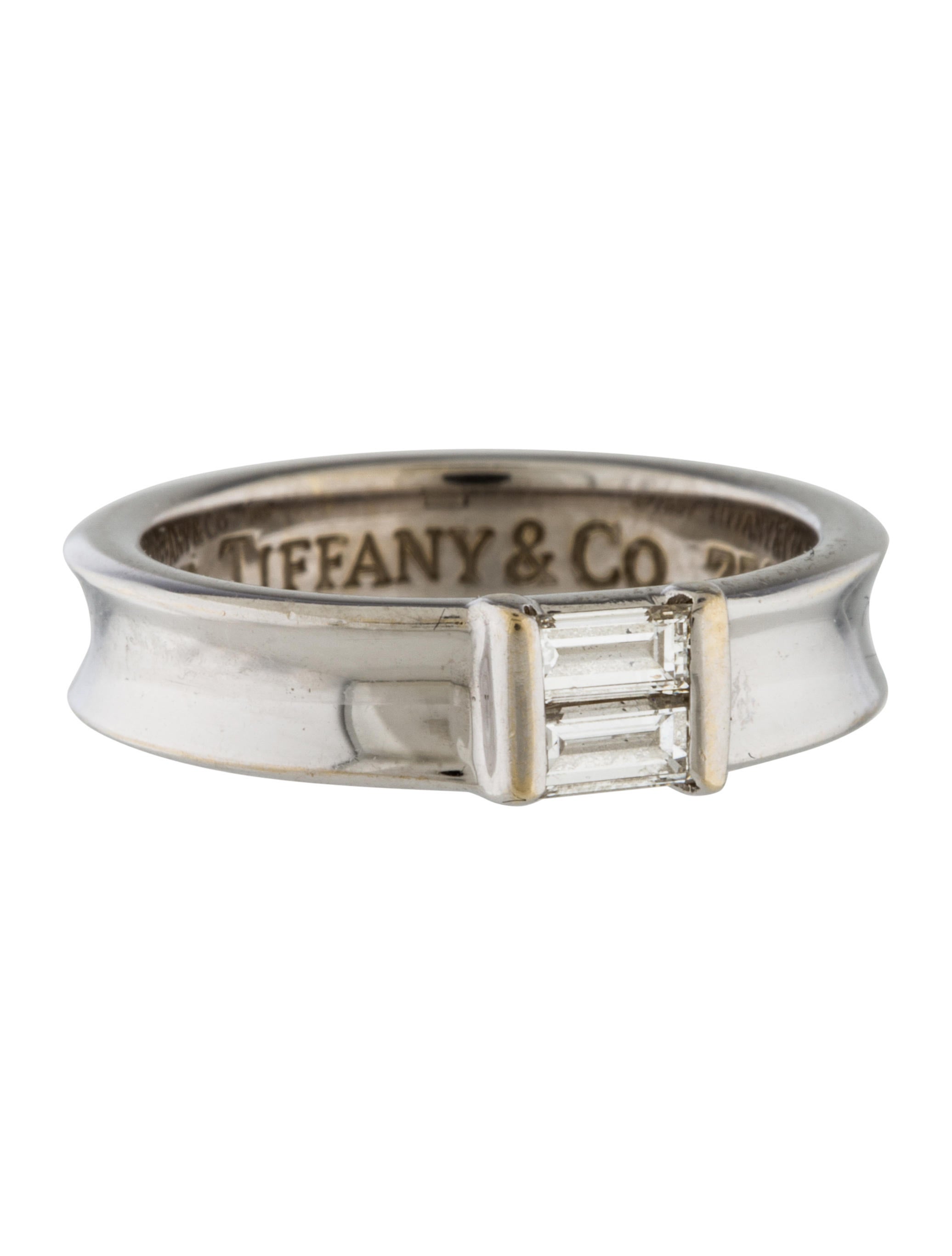 Tiffany & Co. 18K Diamond Stackable Ring - Gold, 18K White Gold Band ...