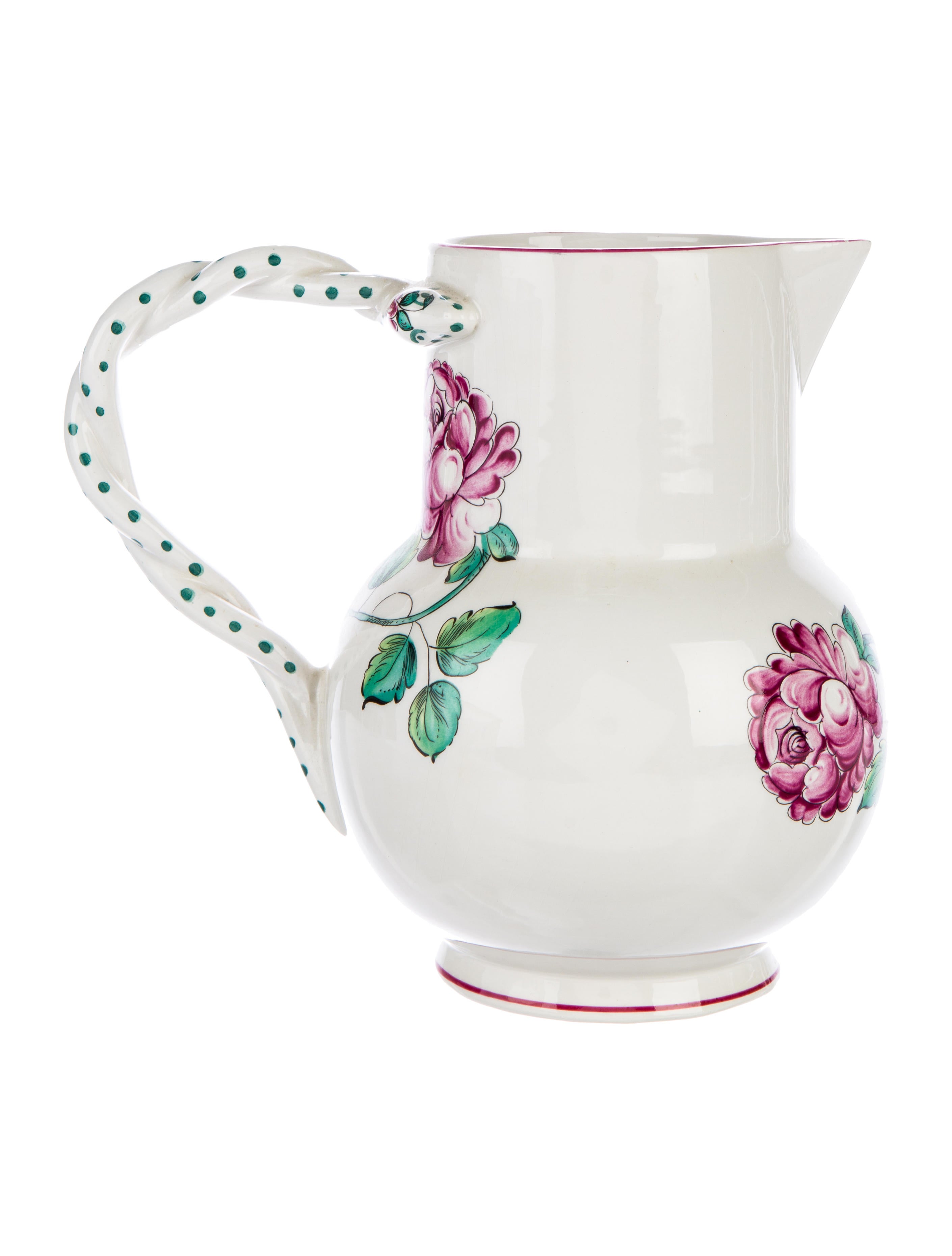 Tiffany & Co. Floral Porcelain Pitcher - White Drinkware & Barware ...