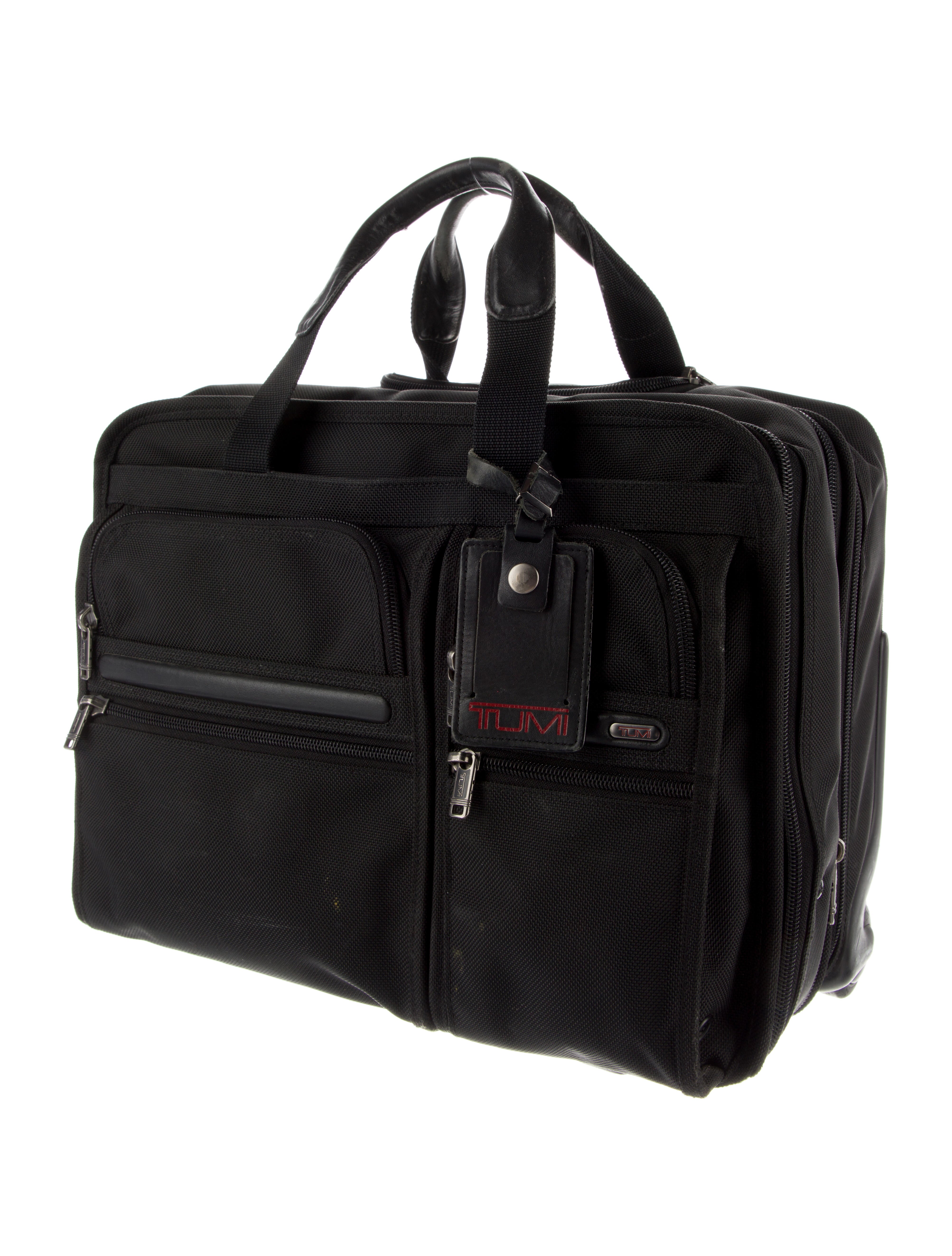 Tumi Canvas Leather Trimmed Rolling Luggage - Black Suitcases, Luggage ...