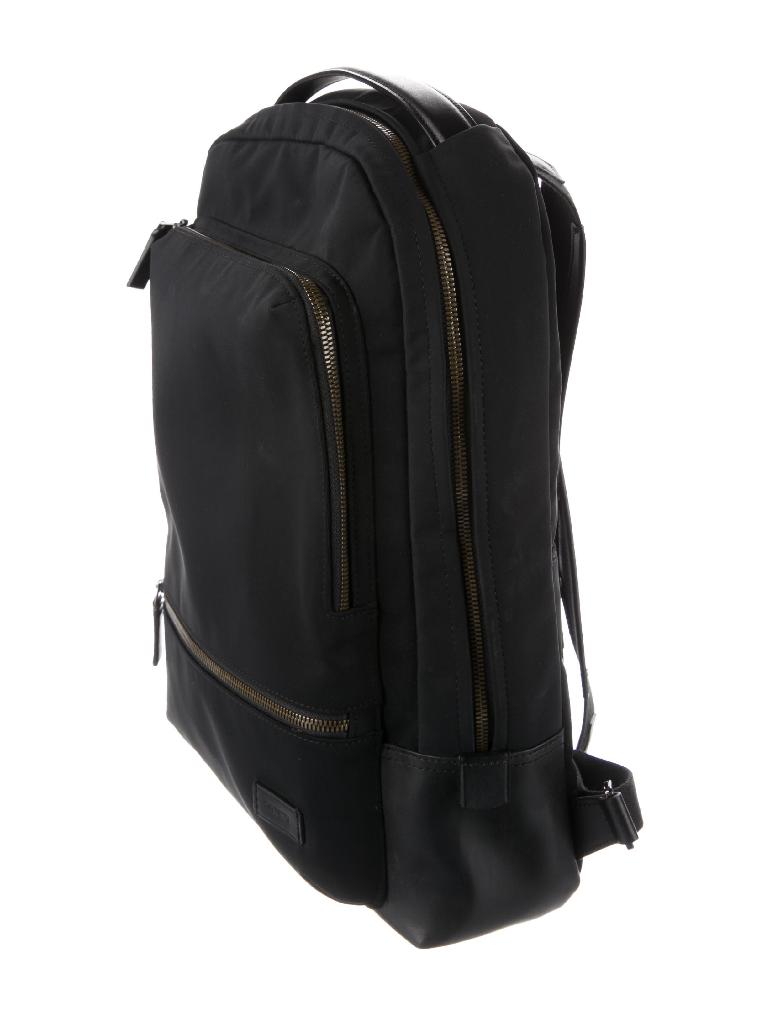 Tumi Medium Leather Trimmed Backpack - Black Backpacks, Handbags ...