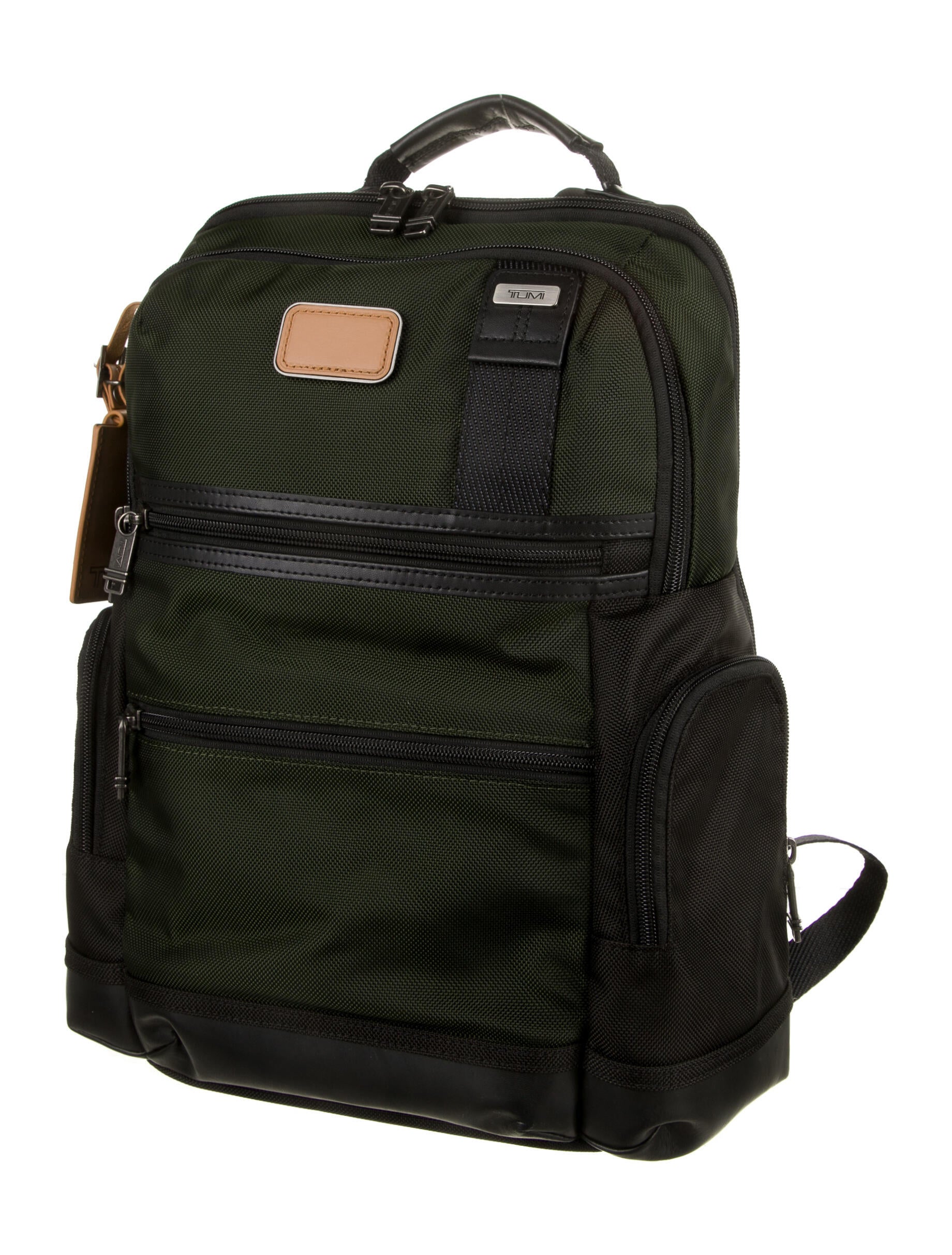 Tumi Canvas Leather-Trimmed Backpack - Green Backpacks, Bags - TMI50155 ...