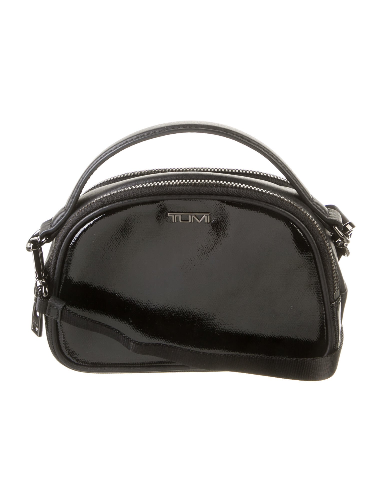 Tumi Leather Trim Patent Leather Handle Bag - Black Handle Bags ...